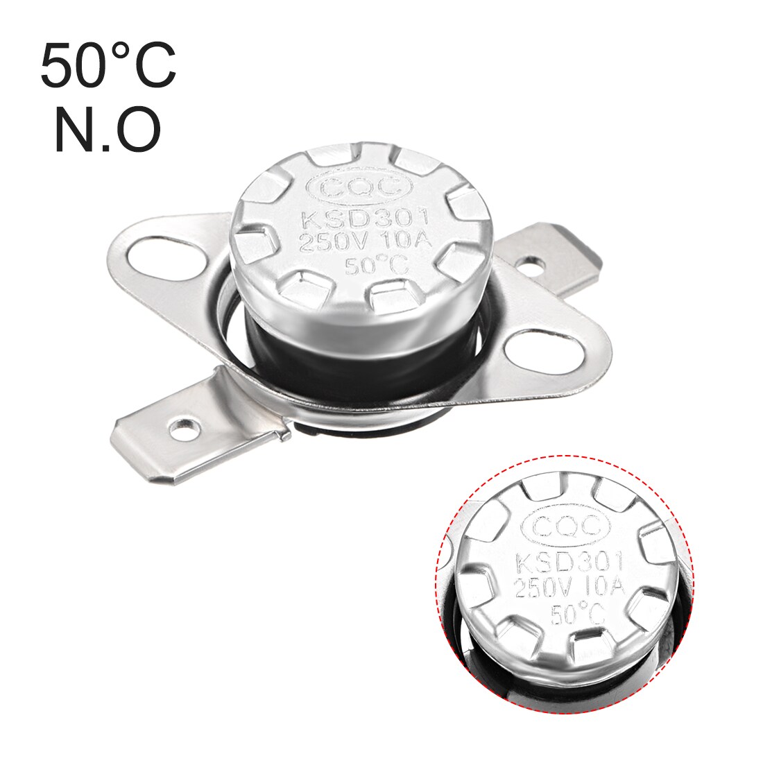 Unique Bargains KSD301 Thermostat 50 Celsius / 122 Fahrenheit 10A ...