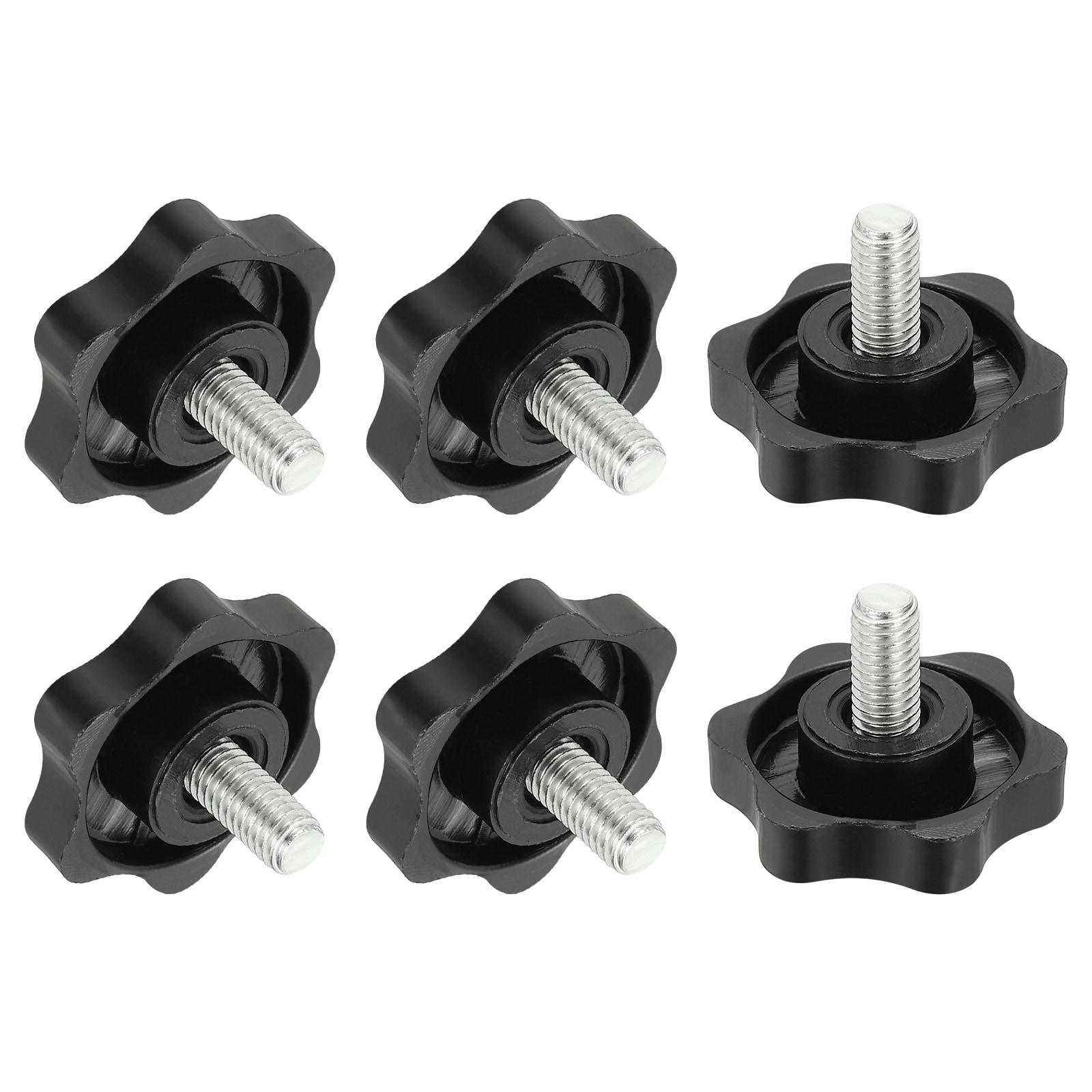 PATIKIL M6 x 12mm Thread Star Knobs 6pcs Plastic Star Hand Tightening ...