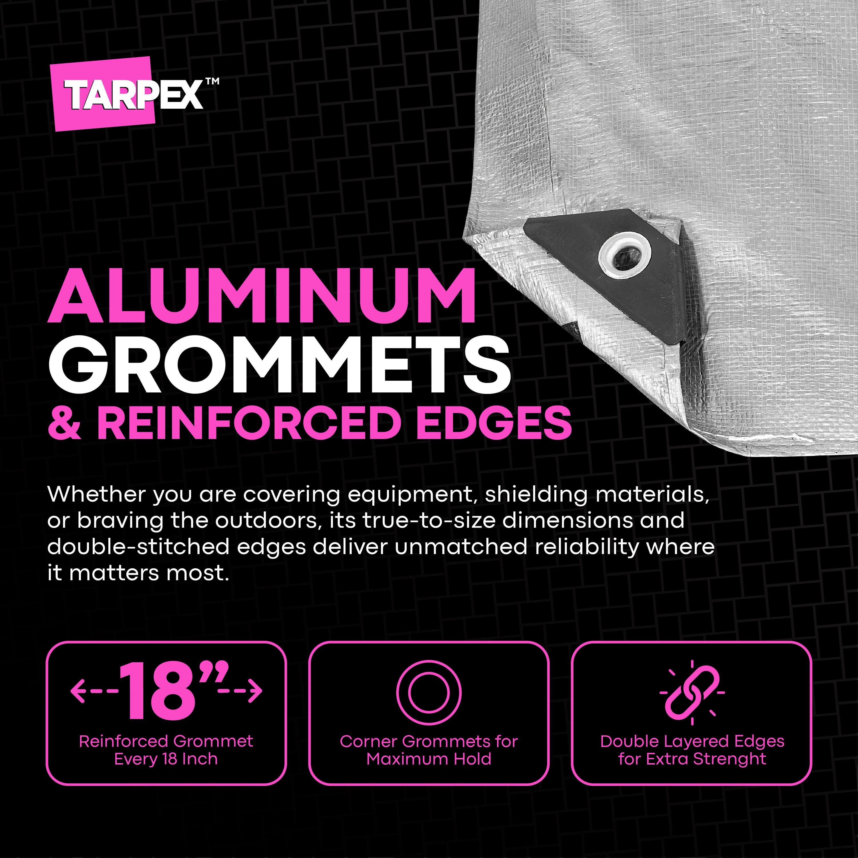Tarpex 60-ft x 60-ft Black Waterproof Commercial Polyethylene 10-mil ...
