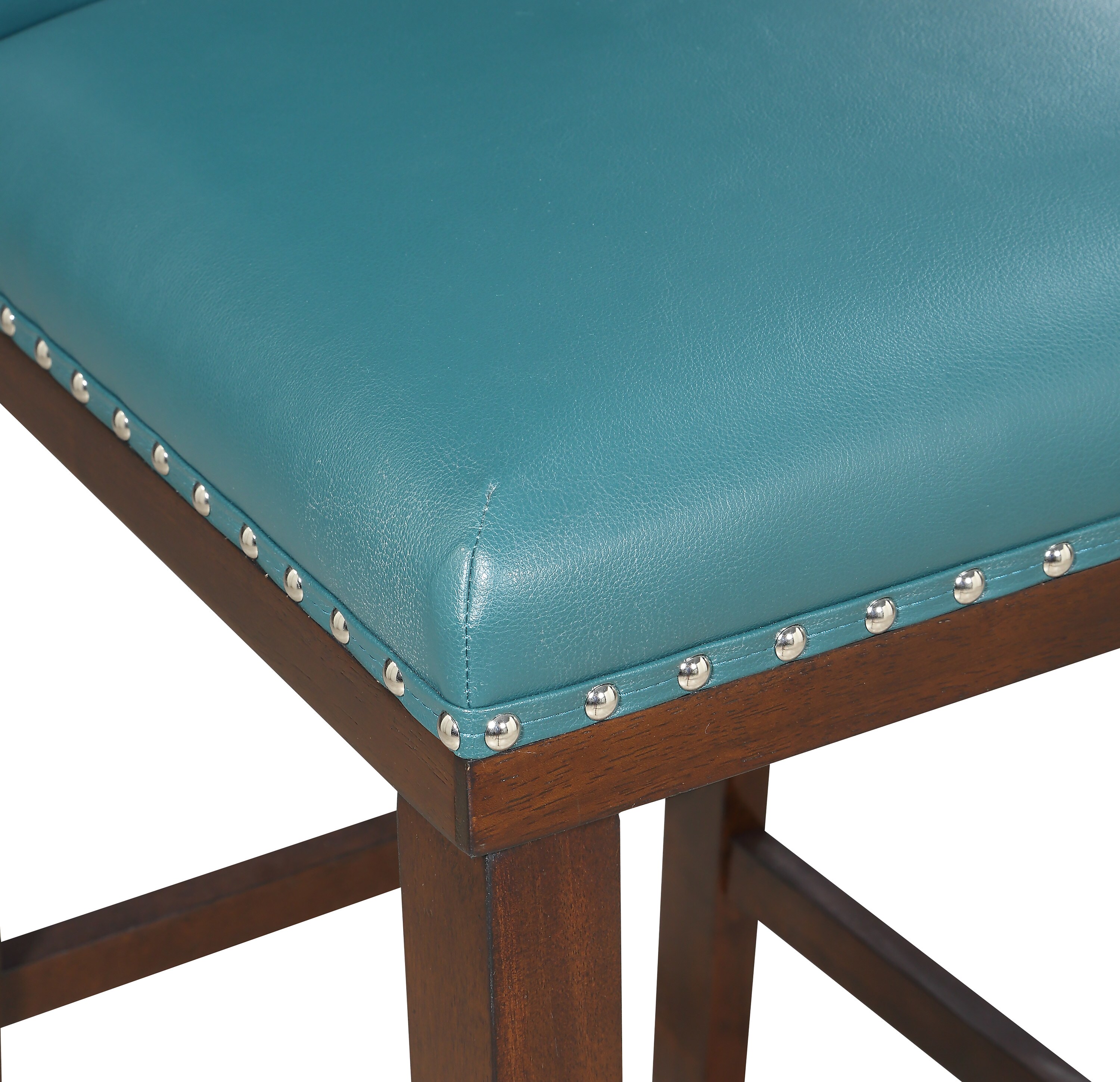 Steve Silver Peacock 37-in H Tall Upholstered Wood Bar Stool 2 -Pack in ...