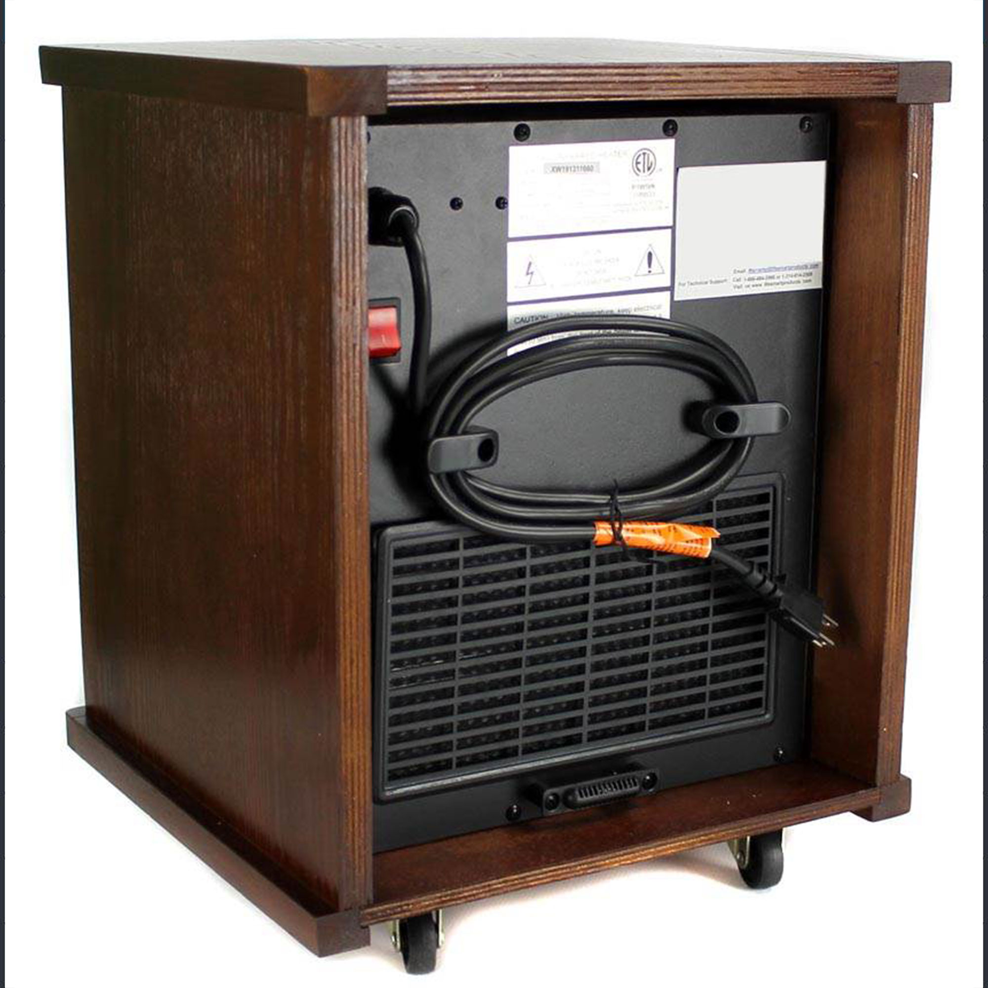 Lifesmart 6 Element 1500W Electric Infrared Quartz Space Heater Brown ...