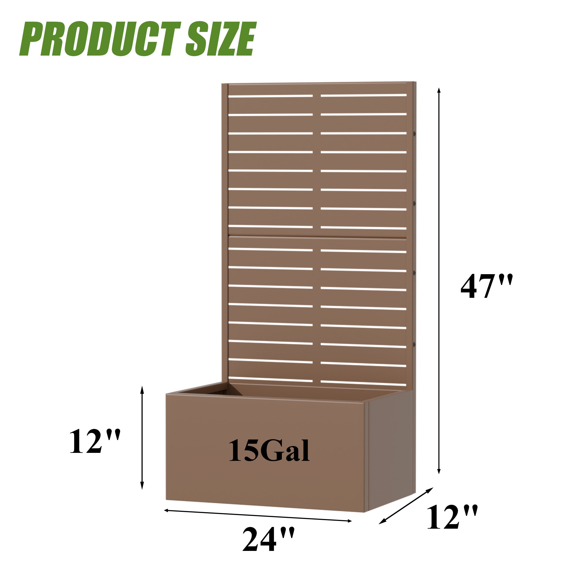 Lirago Metal Planter Box Raised Garden Bed Planter with Trellis for ...