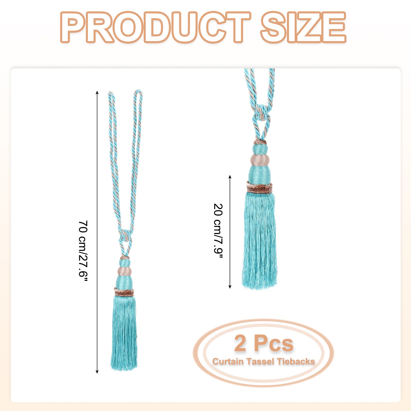 PATIKIL Curtain Tassel Tiebacks 2 Pack 28inch Gourd Shape Curtain ...