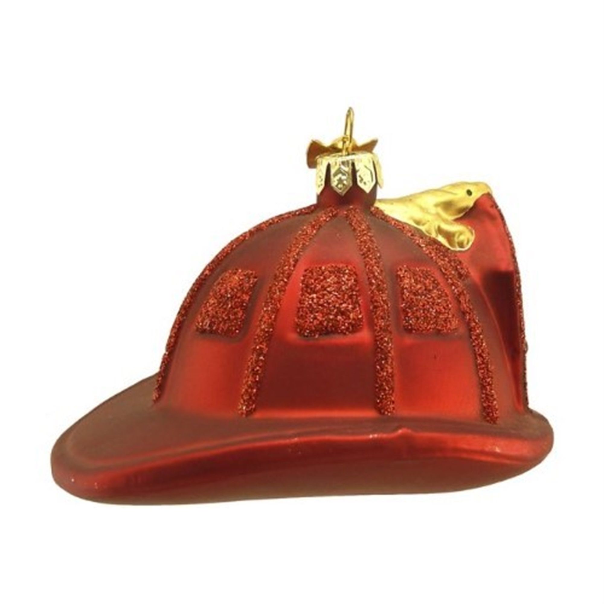 Kurt S. Adler Noble Gems Firefighter Helmet Hanging Glass Christmas ...