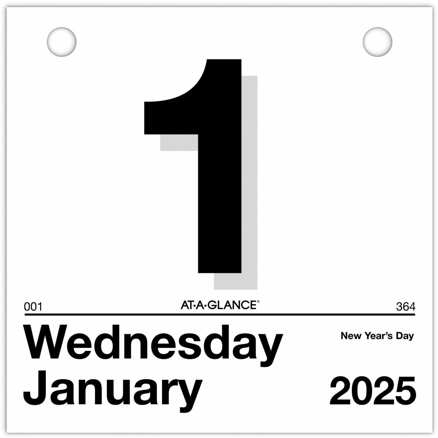 AT-A-GLANCE Today Is Daily Wall Calendar Refill 6 x 6 White Sheets 12 ...