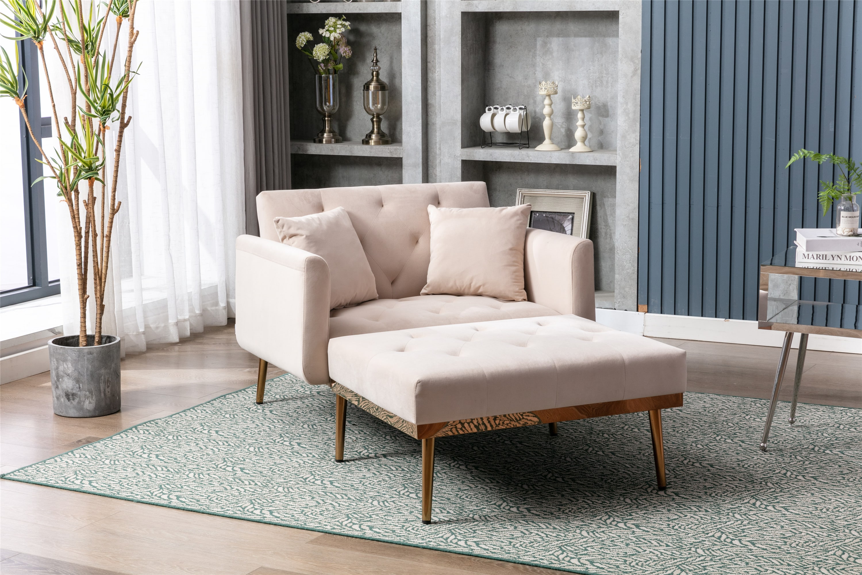 LOVMOR fashionable and classic style chaise lounge chair accent chair ...