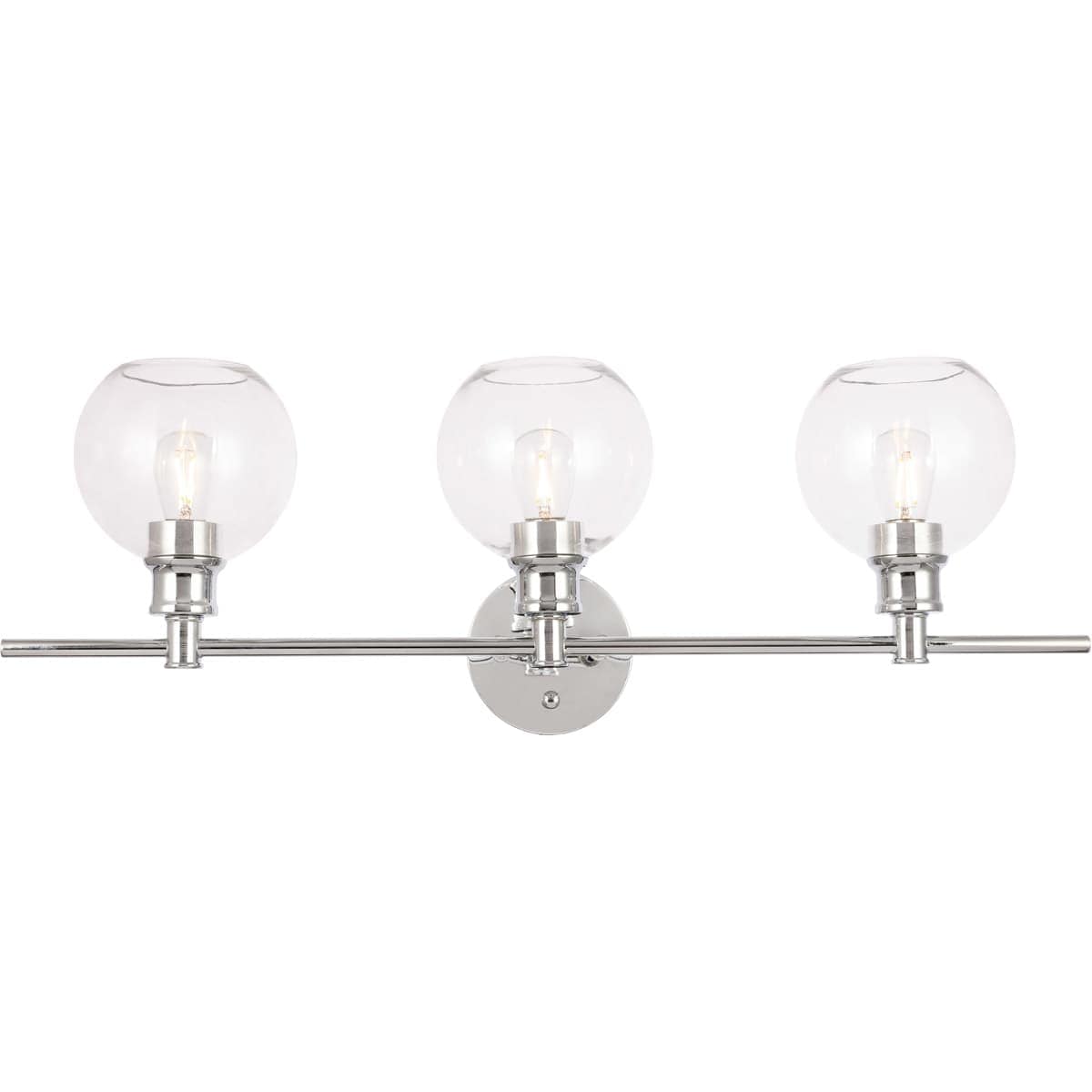 Elegant Lighting Living District LD2318C Collier 3 Light 28 inch Chrome ...
