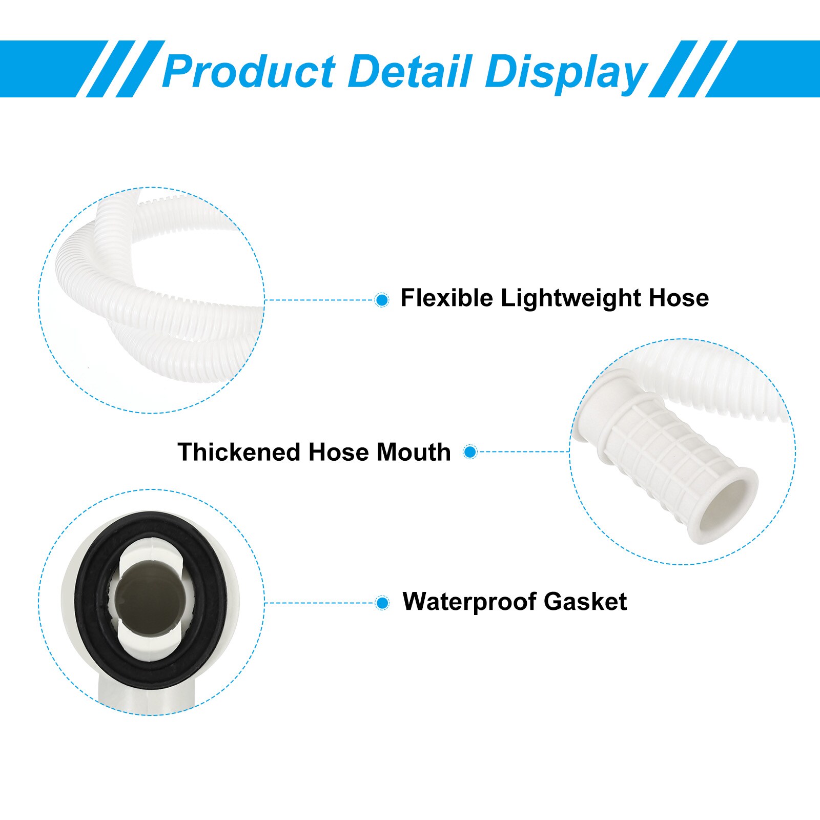 PATIKIL 4.9ft Air Conditioner Drain Kit 2 Sets Universal Drain ...