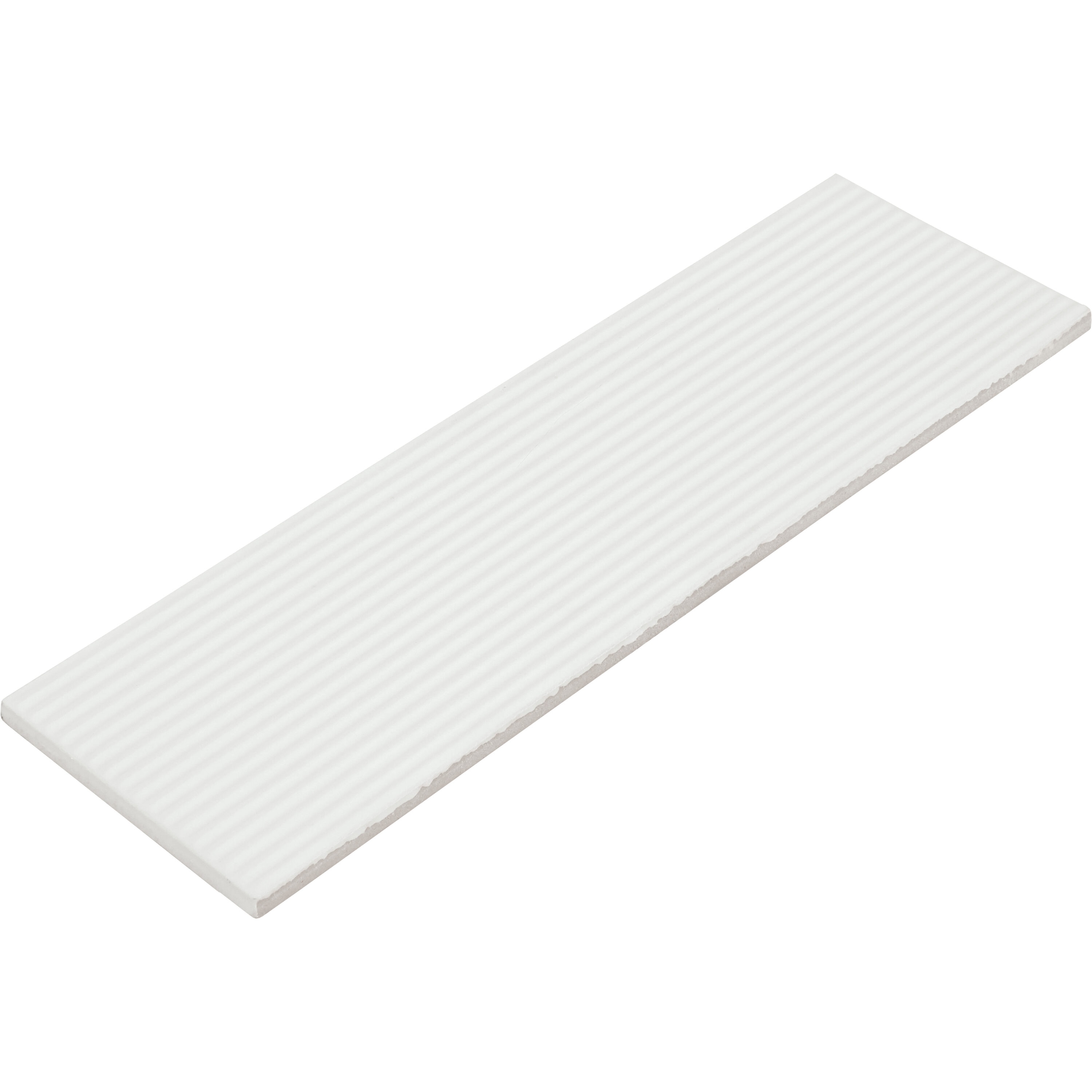 Daltile Stencil White 4-in x 12-in Matte Porcelain Subway Wall Tile ( 8 ...