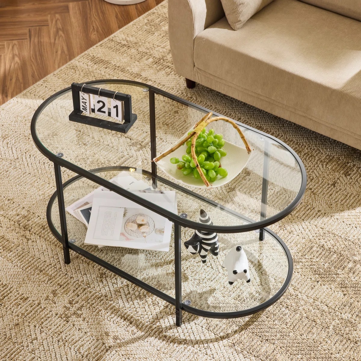 Outopee Desks 37.8-in Clear Modern/Contemporary Reception desk in the ...