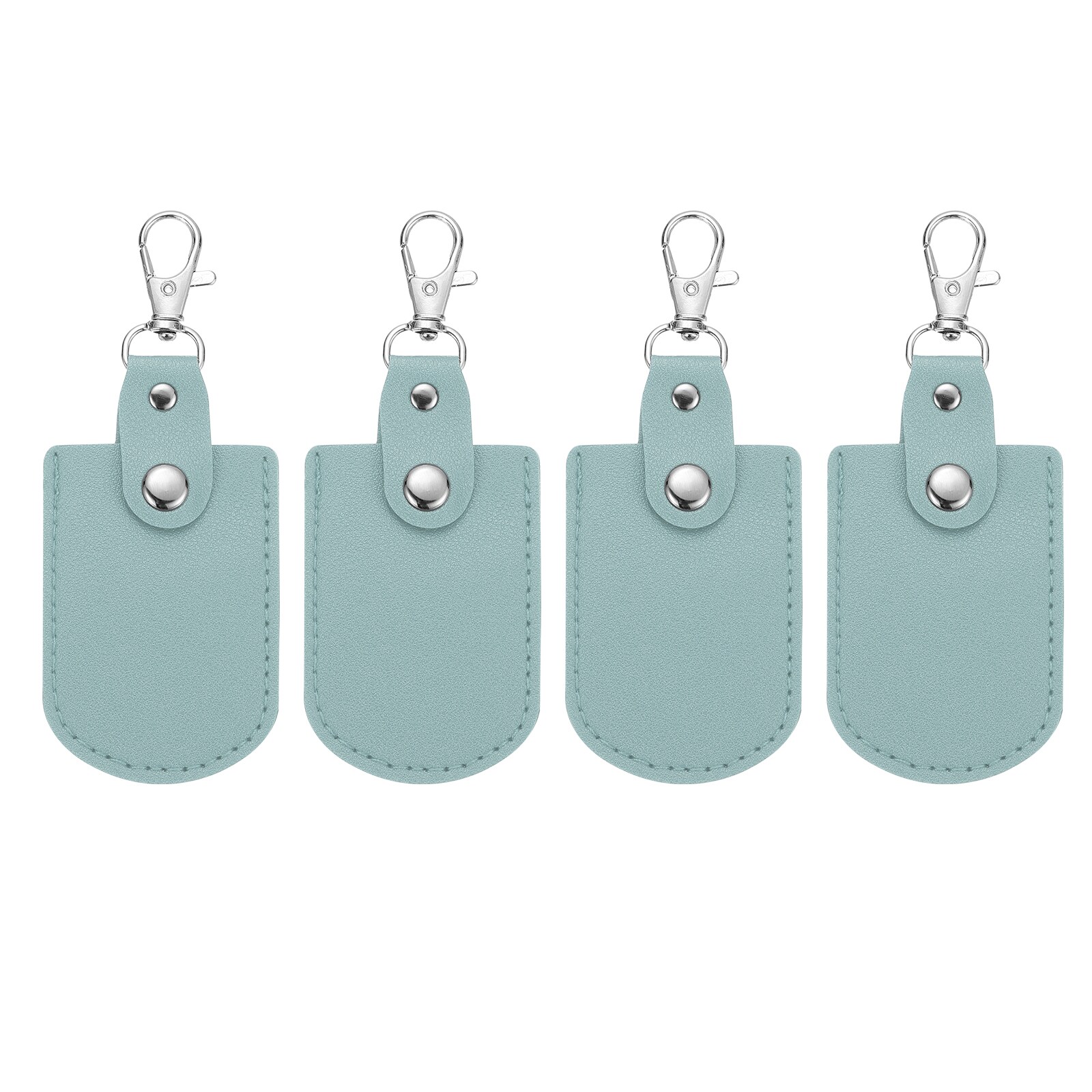 PATIKIL Leather Key Fob 4pcs Leather Key Fobs with Key Rings DIY ...