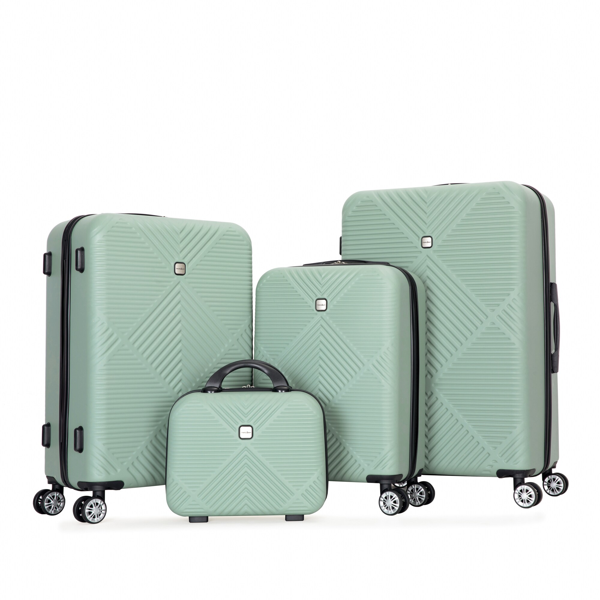 LOVMOR 4piece ABS lightweight suitcase 14 inch makeup box aircraft ...