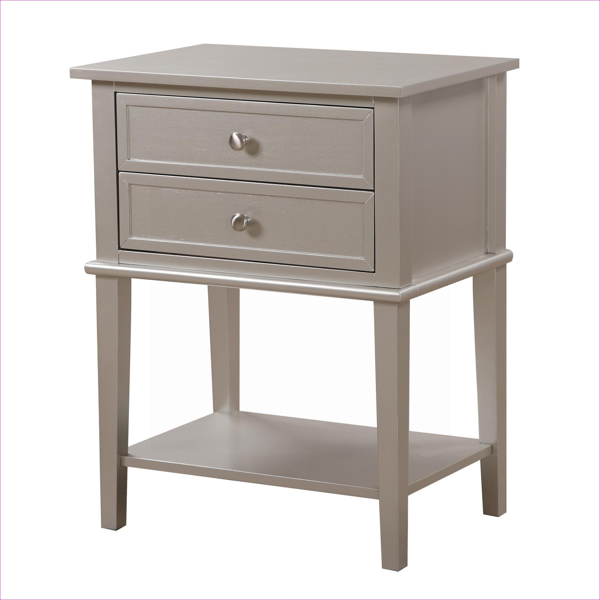 Watnature Classic Gold Particle Board 28 Inch Nightstand Modern Open ...