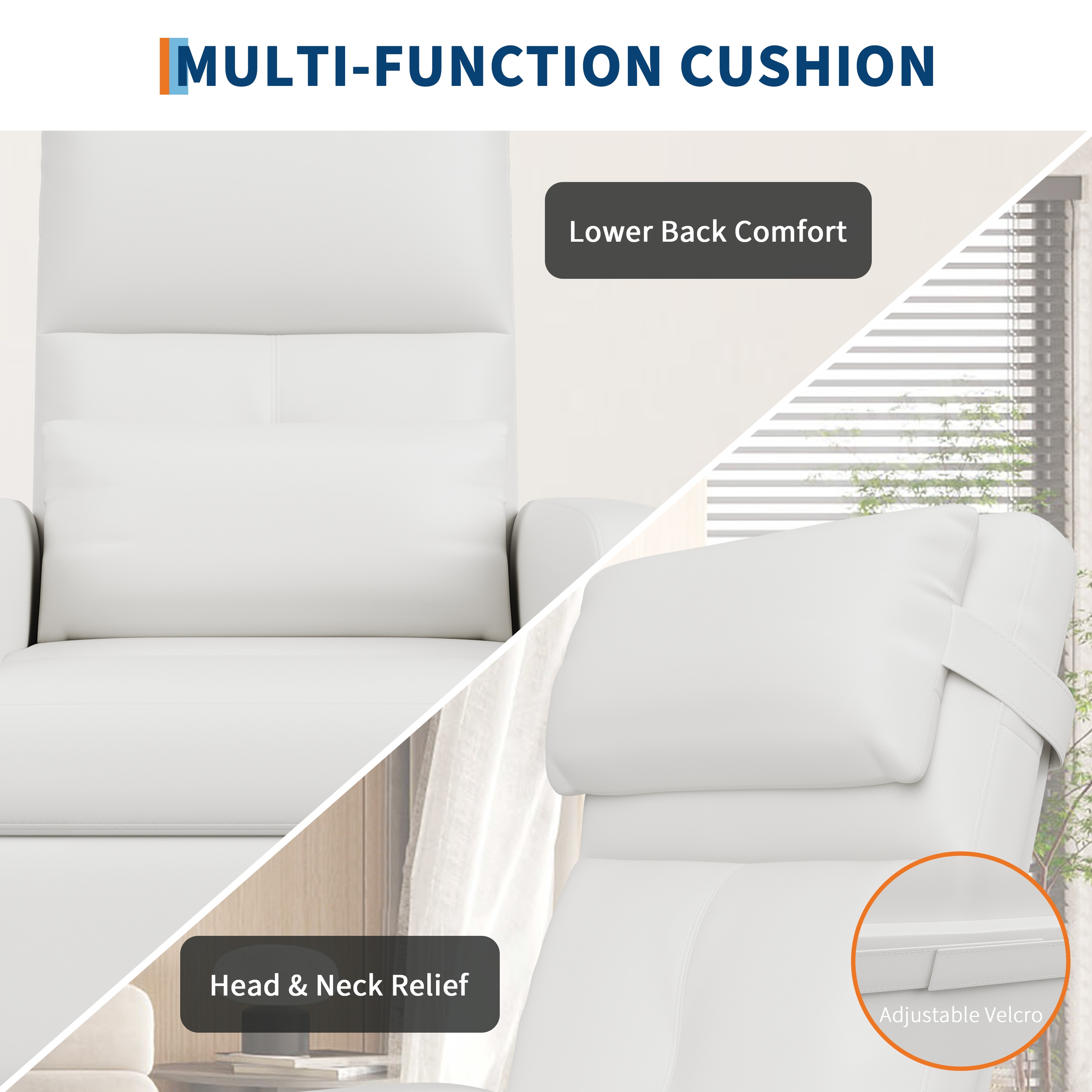 GarveeLife PU Leather Electric Power Recliner Chair Heat Massage ...