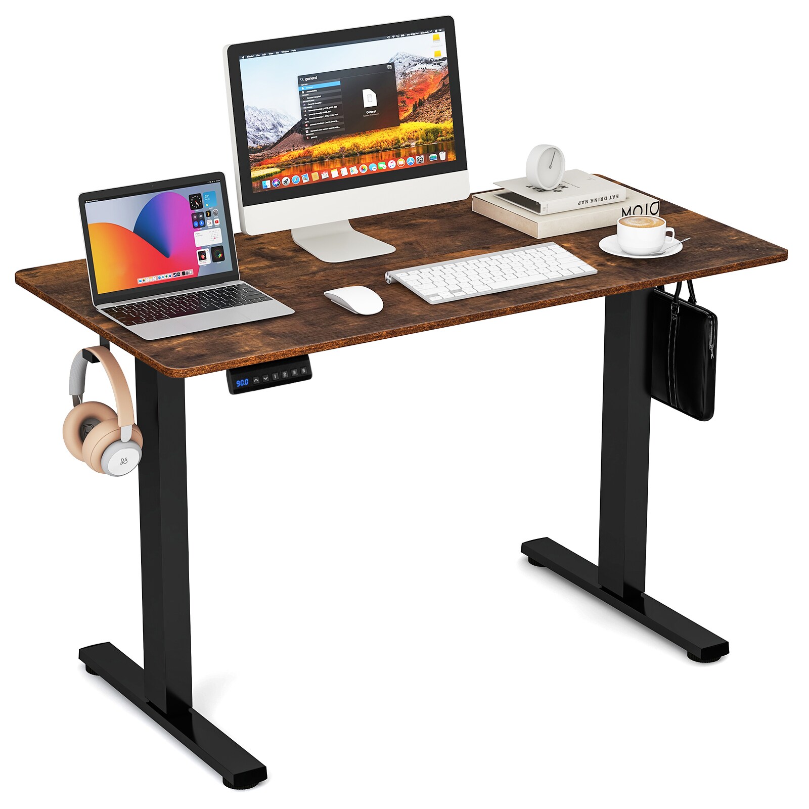 Fenbeli Electric Height Adjustable Standing Desk with Smart Control ...