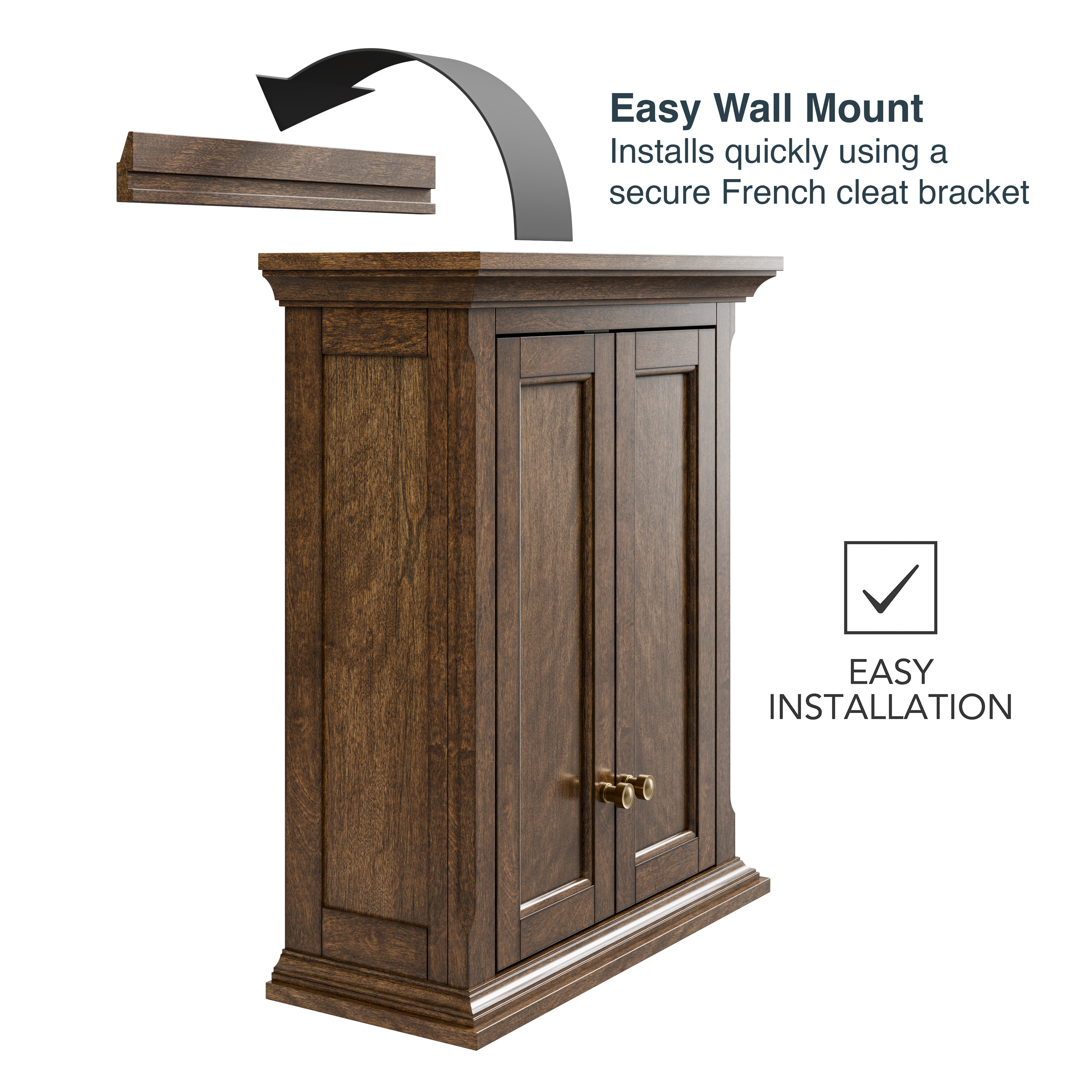 allen + roth Roveland 24-in x 28-in x 10-in Deep Walnut Soft Close ...