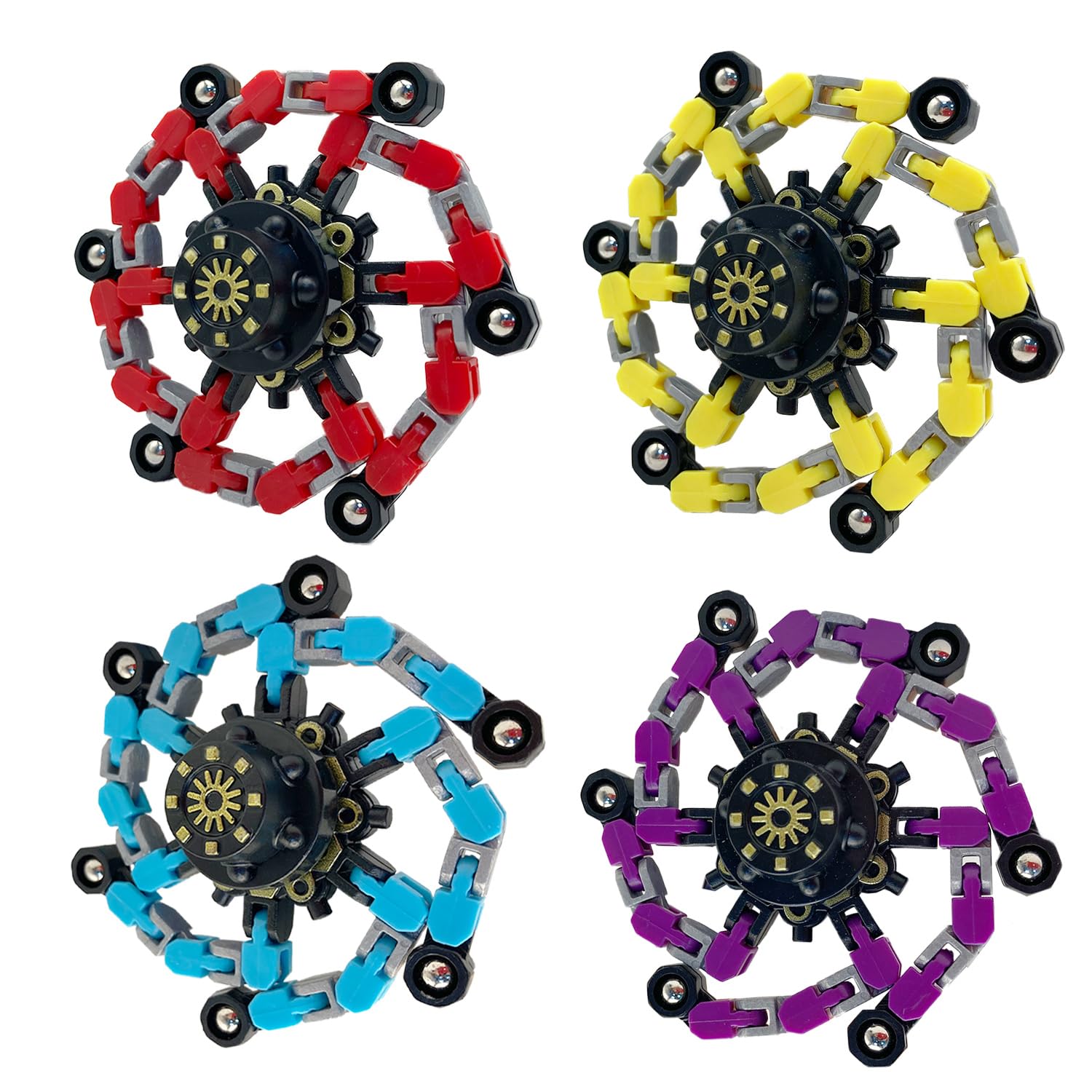 Misopily Transformable Fidget Spinners 4 Pack Sensory Toys for Kids ...