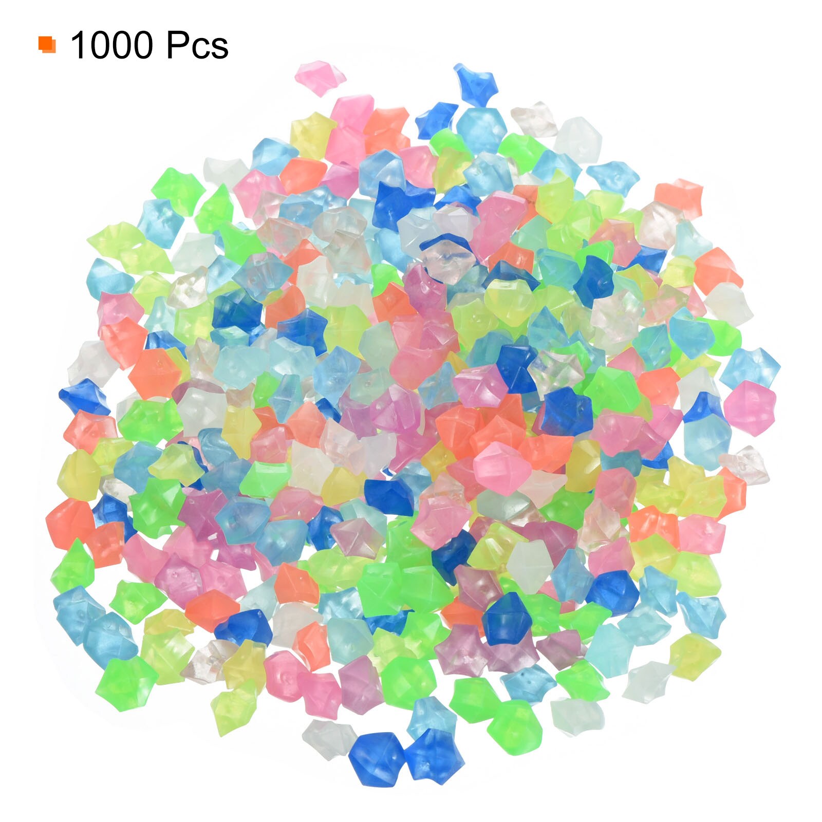 Unique Bargains 1000pcs Glow Rocks 8-10mm Glow Pebbles Decoration in ...