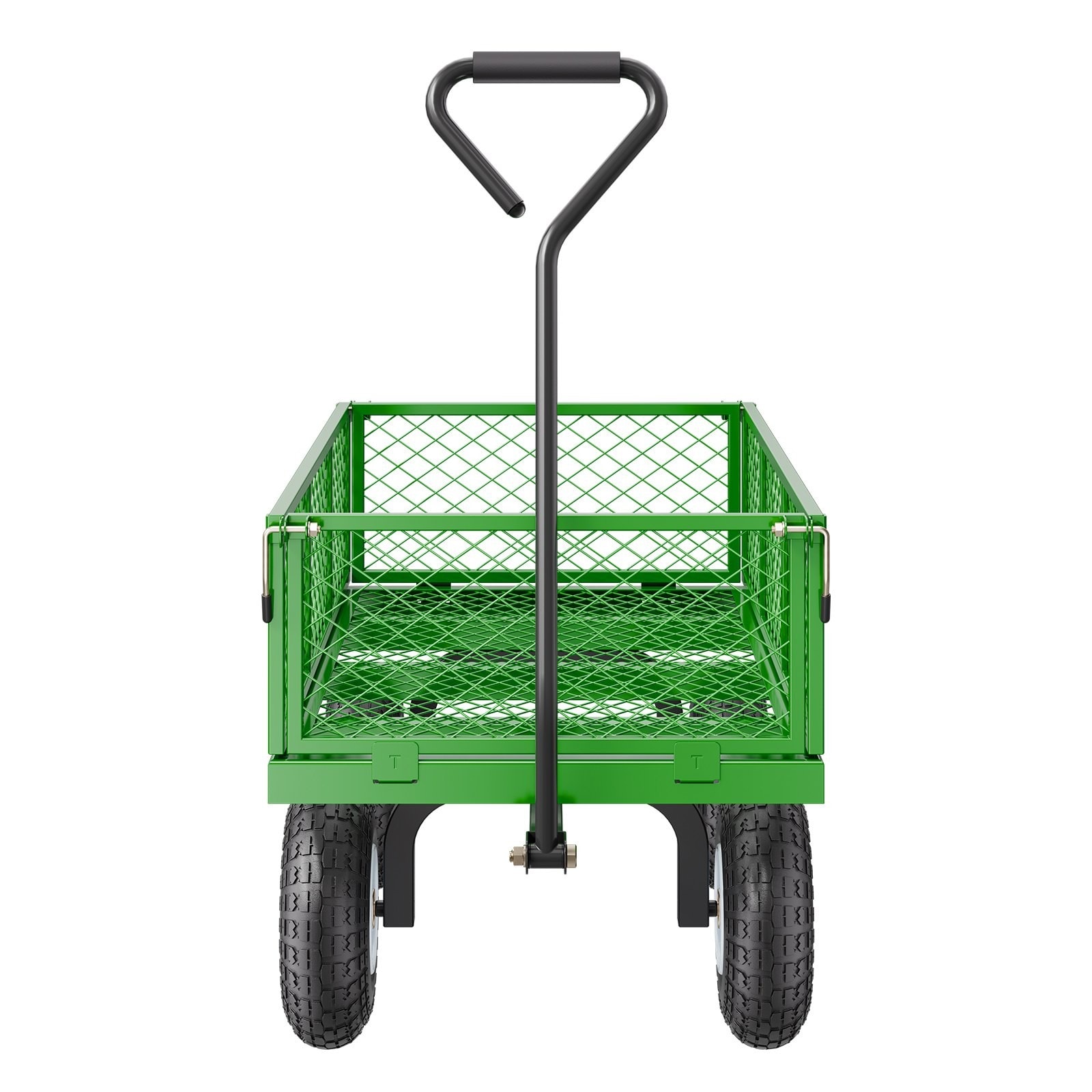 GIVIMO 900-lb Steel Garden Cart with Removable Mesh Sides and 10-in ...