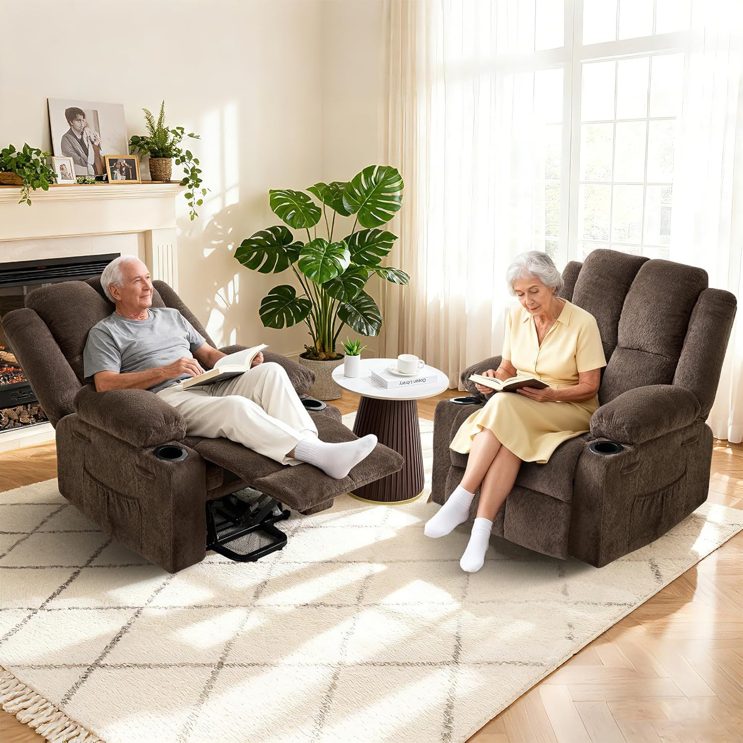 Garvee Power Lift Recliner Chair for Elderly Oversized Modern Terry ...