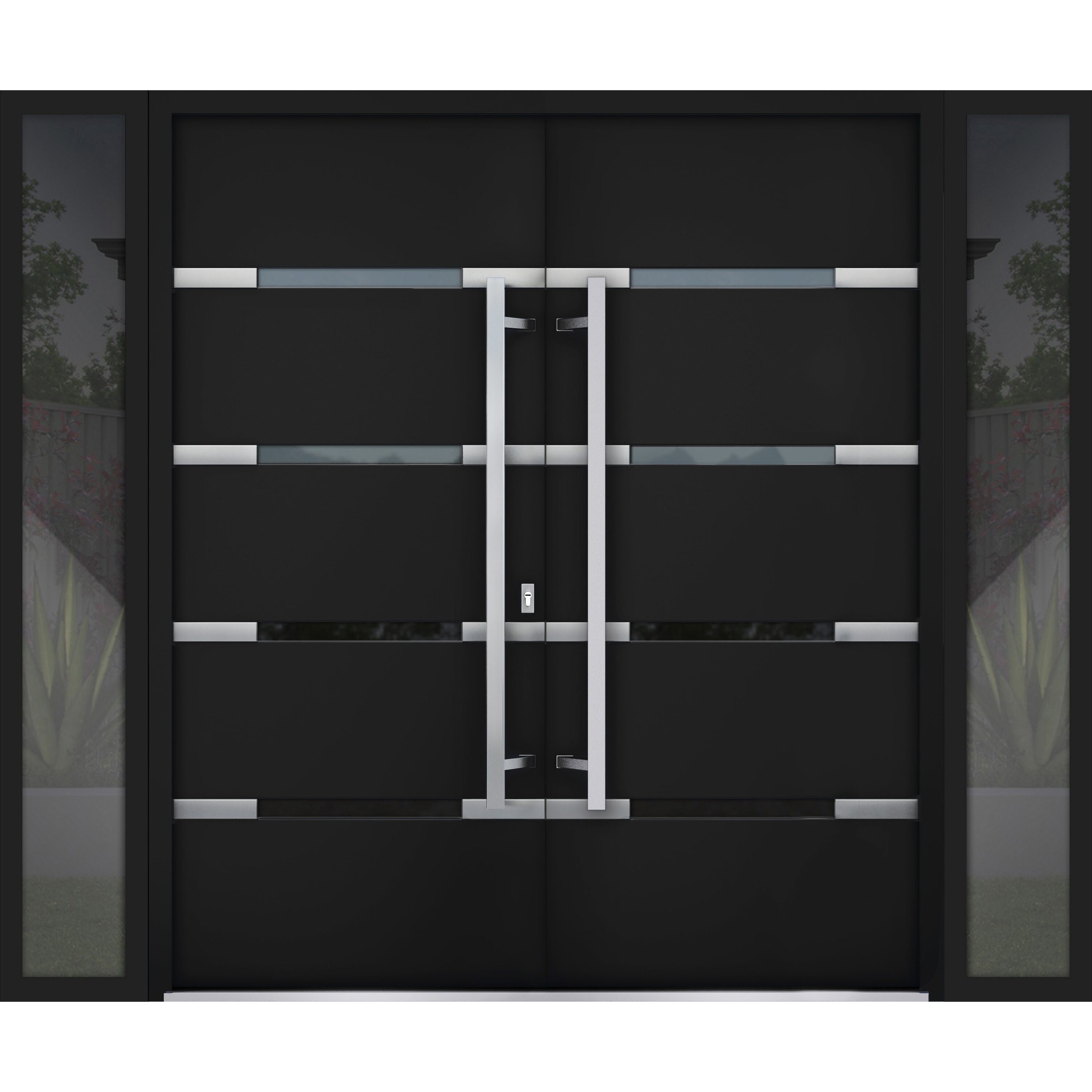 Vdom doors VDOMDOORS DEUX1105 Exterior Prehung Steel Door with Double ...
