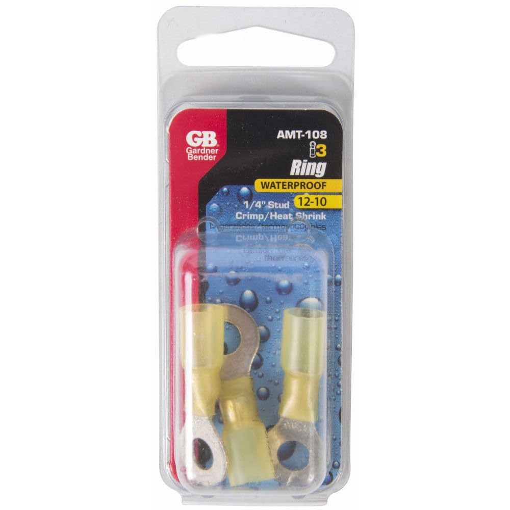 Gardner Bender Ring Terminal 12 to 10 AWG Nylon-Insulated Tin-Plated ...