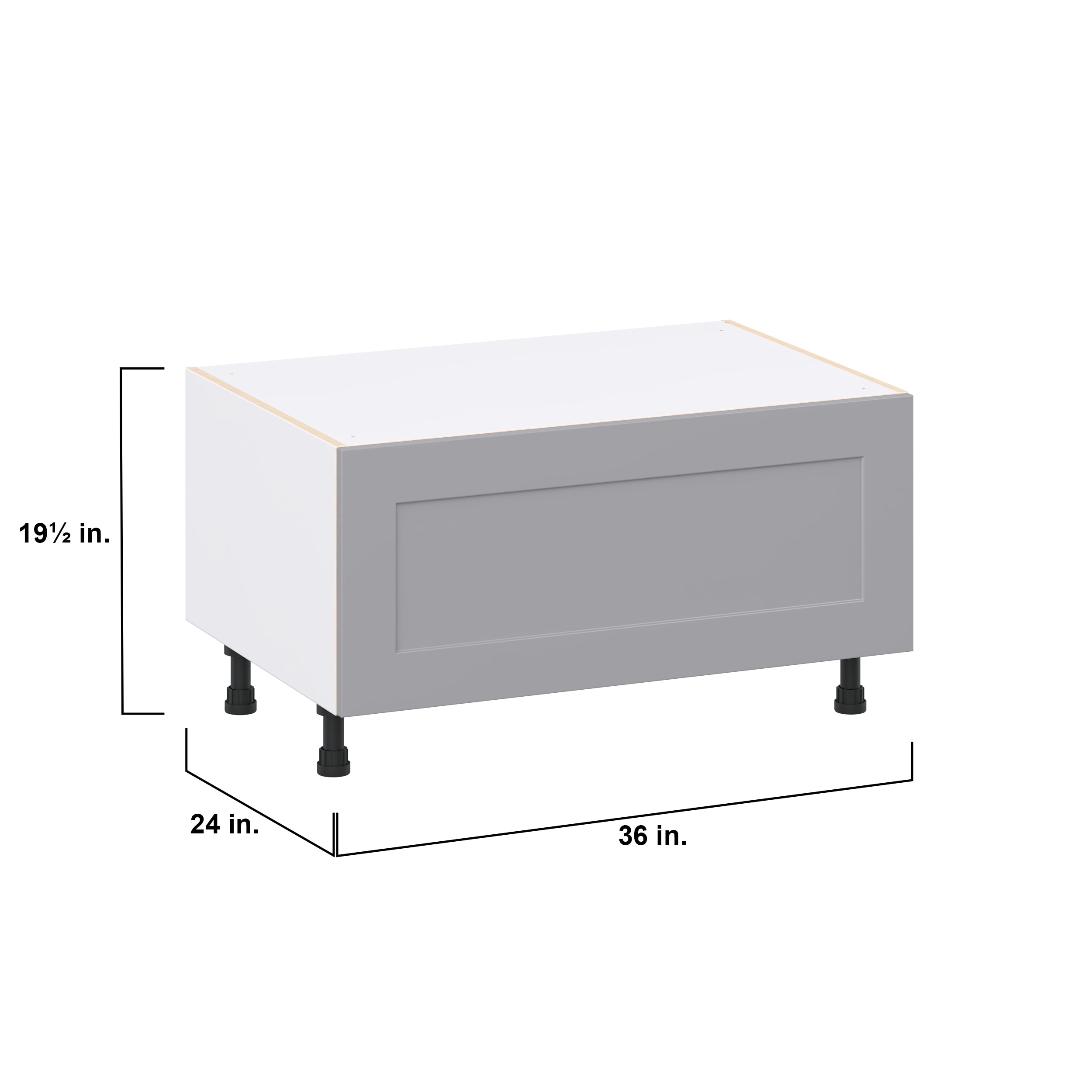 Hugo&Borg Beaumont 36-in W x 19.5-in H x 24-in D Slate Gray 1-Drawer ...