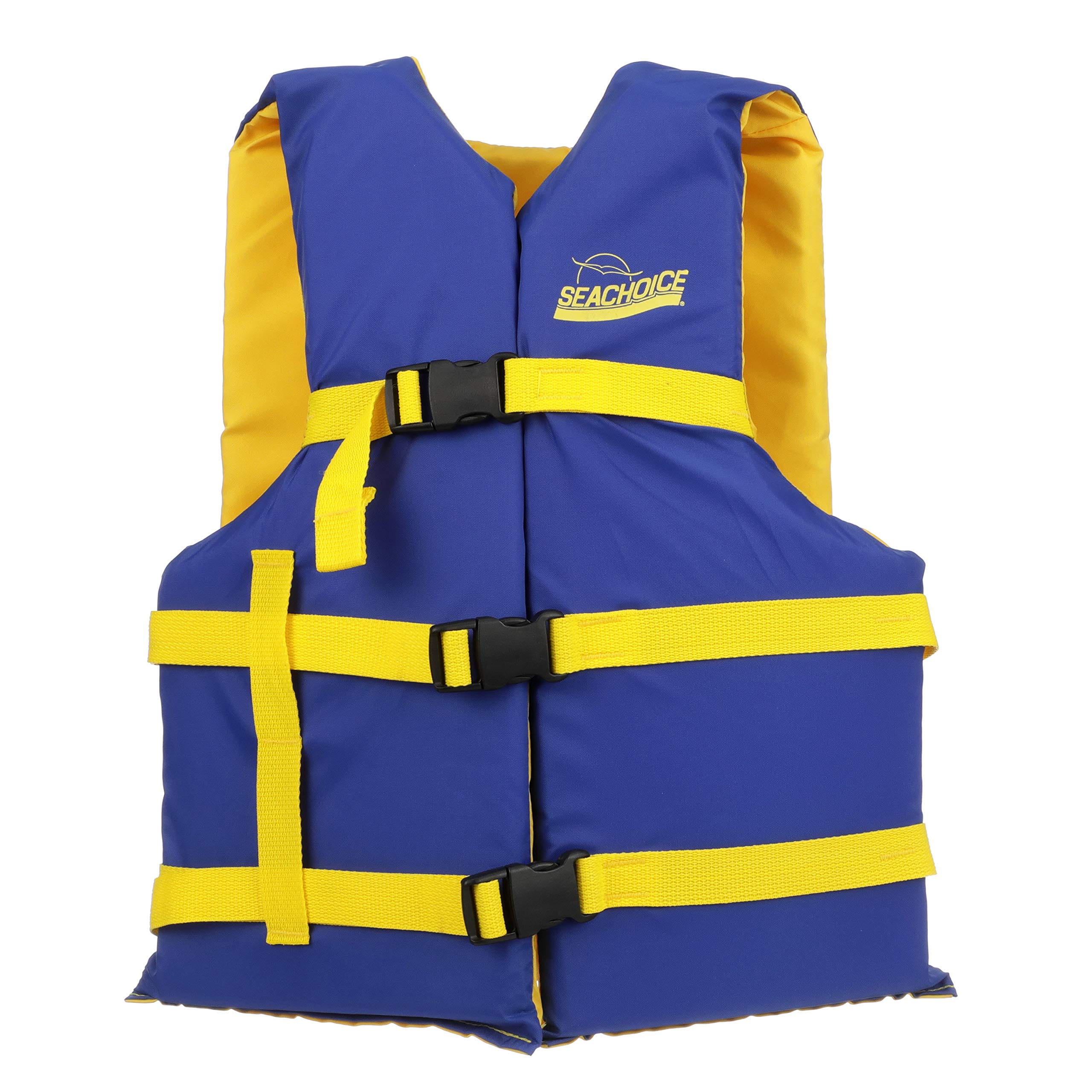 Seachoice Level 70 Life Jacket Adjustable Boat Vest Blue/Yellow ...