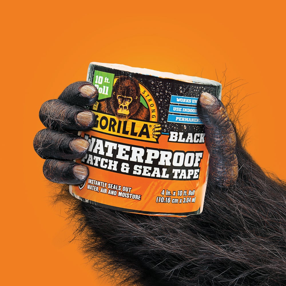 Gorilla Waterproof Patch and Seal Tape 4in x 10in Black Pack of 3 in ...