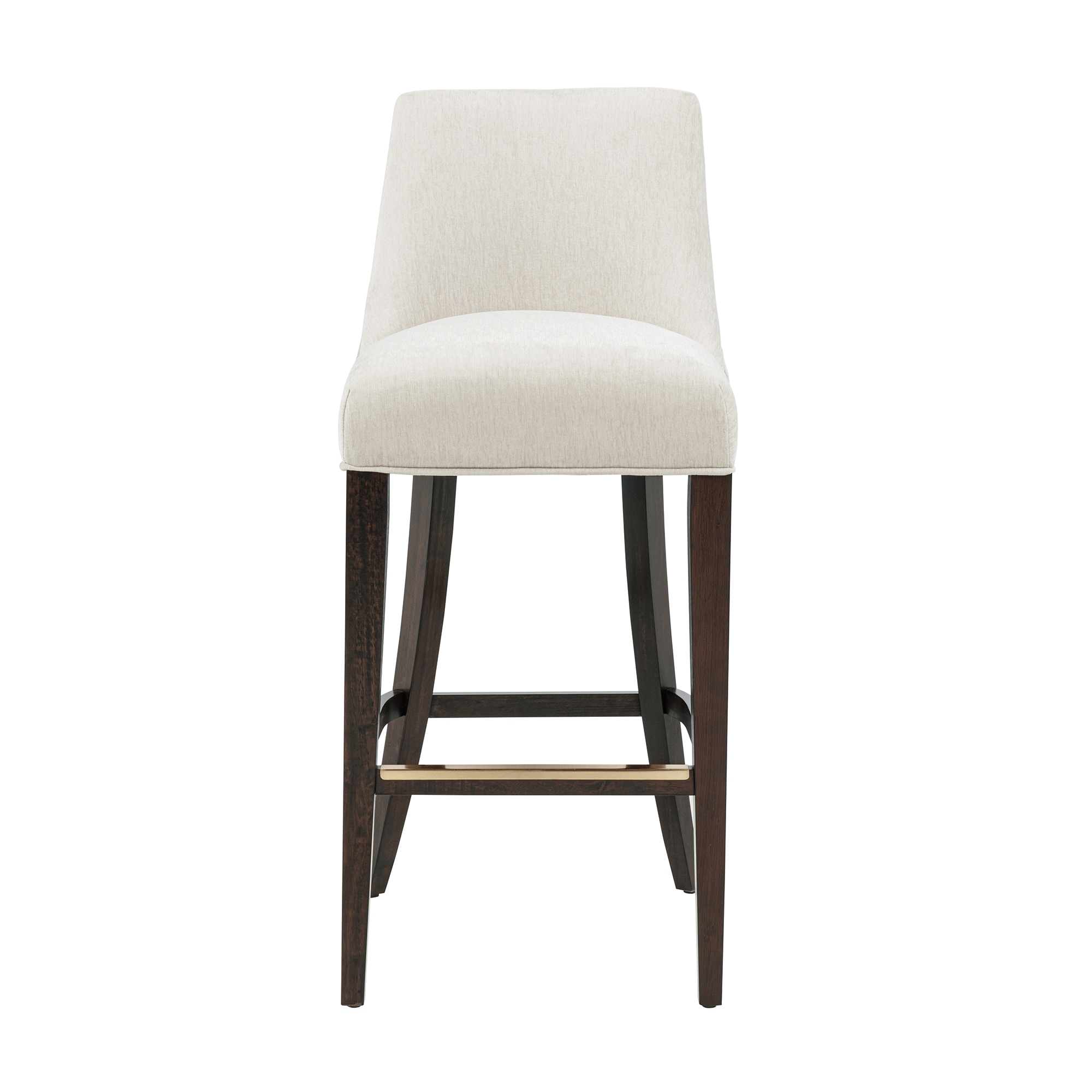 Manhattan Comfort White 32.5-in H Bar height Upholstered Wood Bar Stool ...