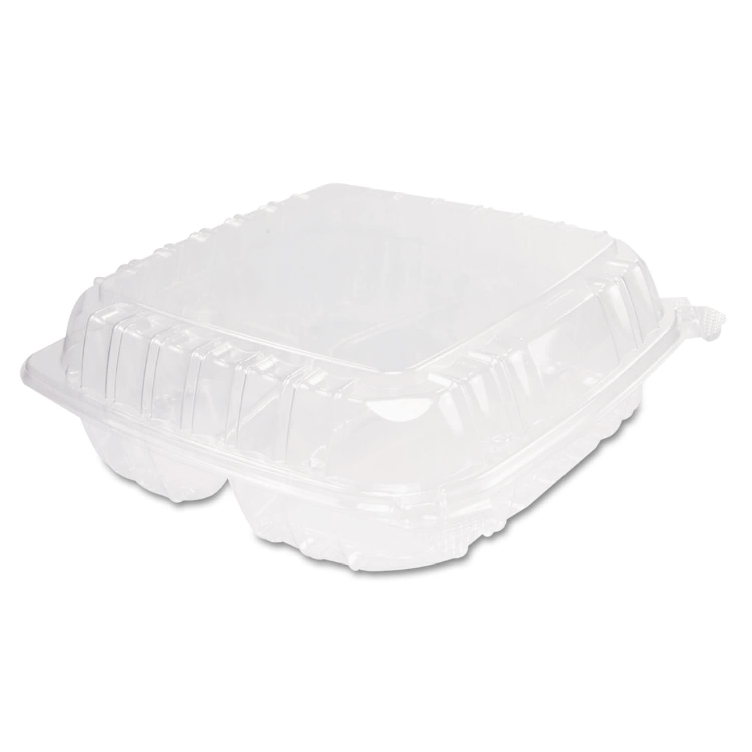 Dart ClearSeal Hinged-Lid Plastic Containers 3 Compartments 9.4 x 8.9 x ...
