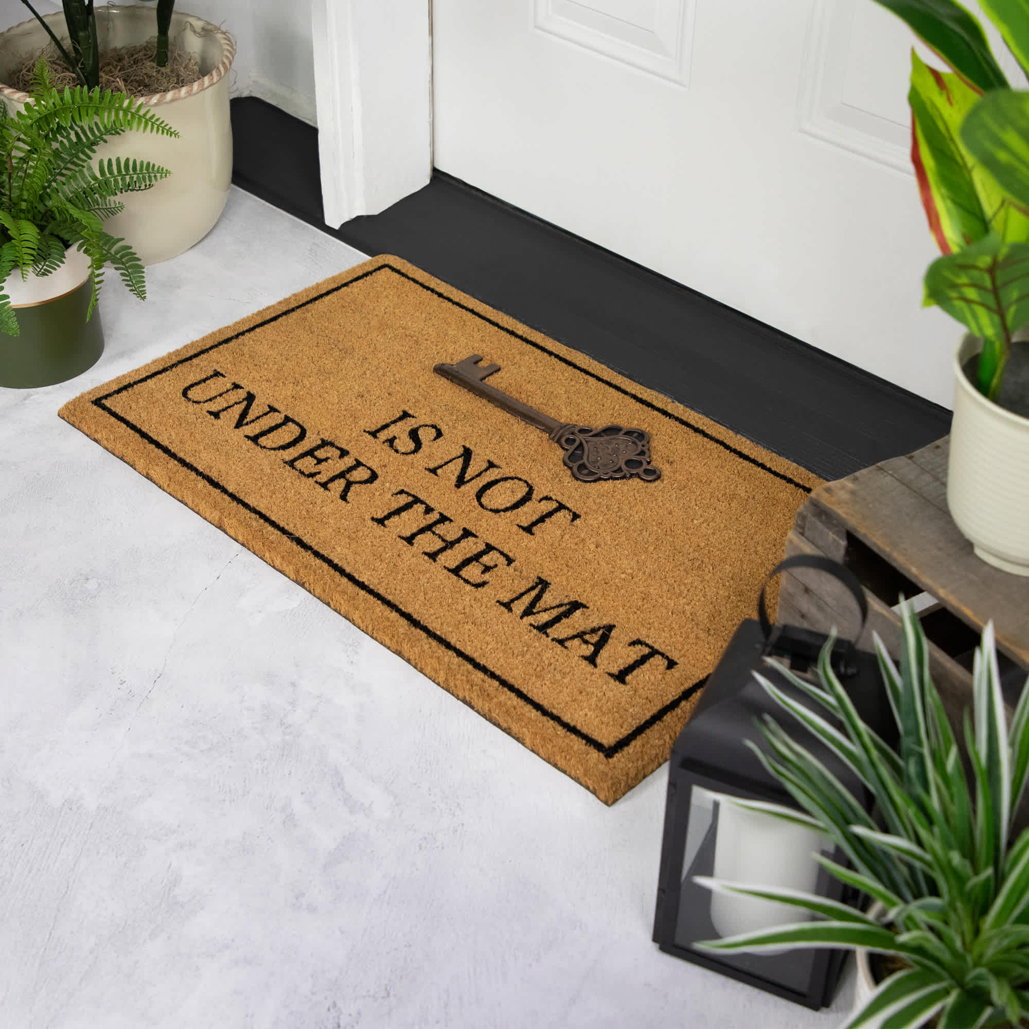 Northlight Key is Not Under the Mat Coir Outdoor Doormat 18 inch x 30 ...