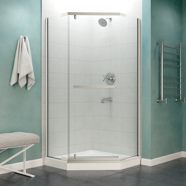 Anzzi Castle Brushed Nickel 48 In To 49 In W X 72 In H Semi Frameless
