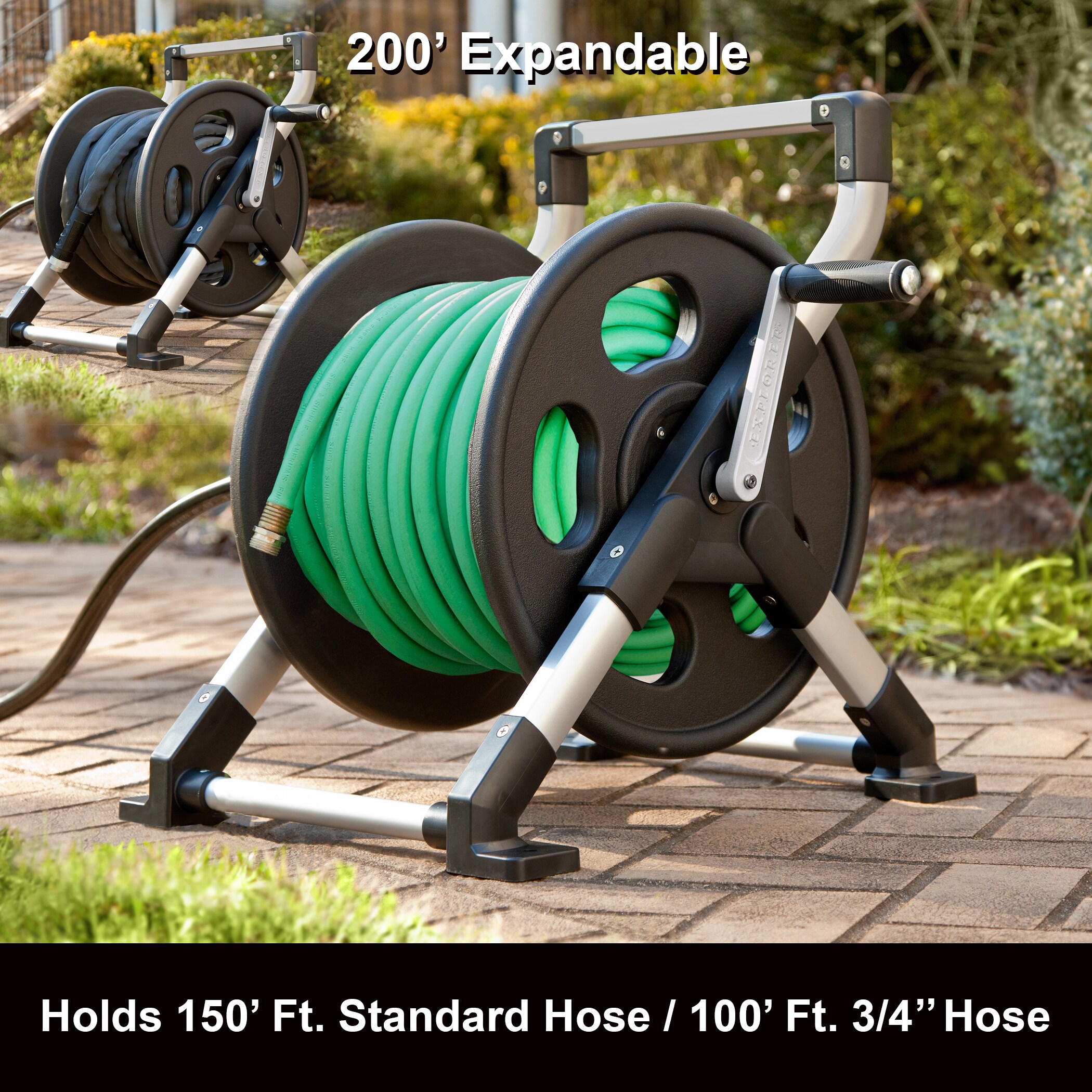 Liberty Garden Explorer Aluminum 150-ft Wall-mount Hose Reel 306-A at ...