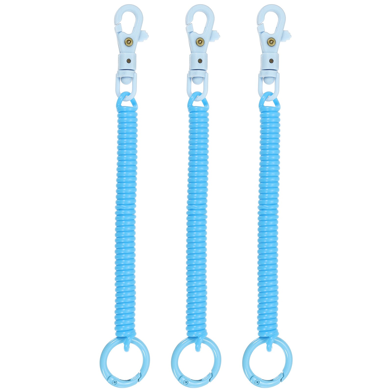 PATIKIL Retractable Coil Springs Keychain 3 Pack Anti-lost Key Chain ...
