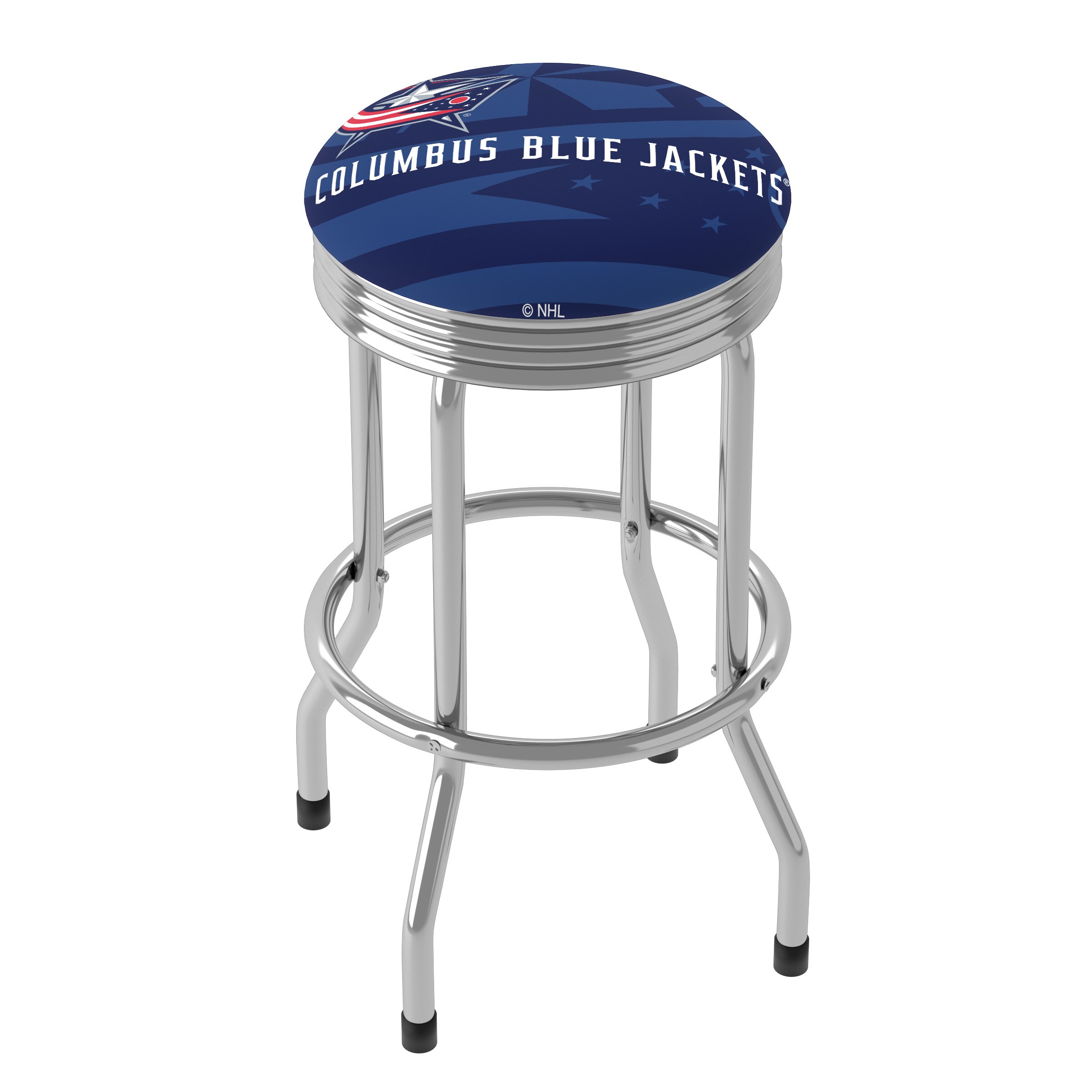 Trademark Gameroom Columbus Blue Jackets Logo Bar Stool at Lowes.com