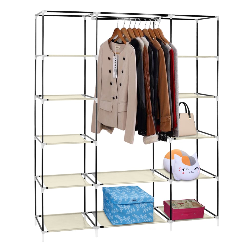 Winado Beige Steel Clothing Rack LO113028079 at Lowes.com