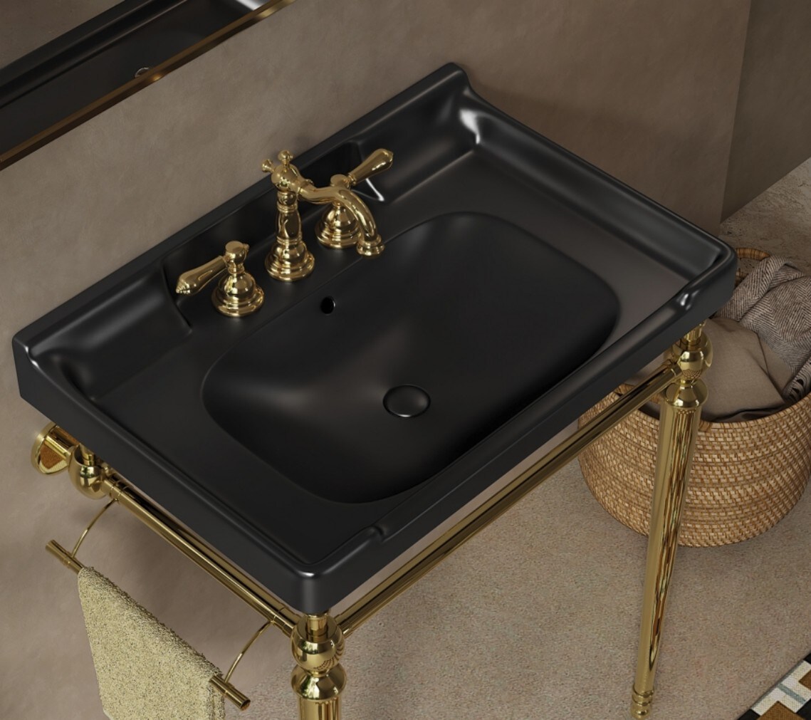 Tatayosi 28 Inches Bathroom Basin Ceramic with 3 pre-drilled hole NO ...