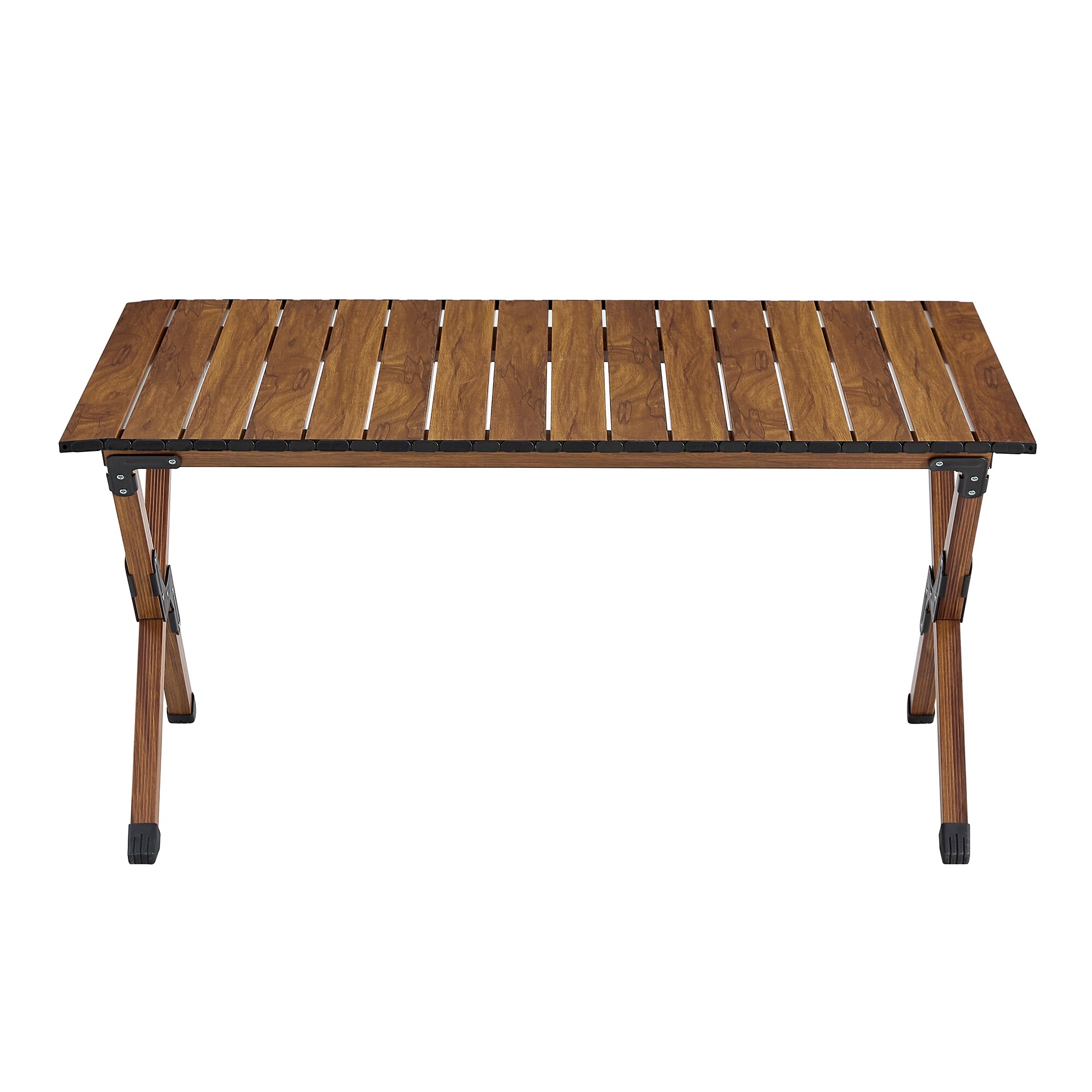 LOVMOR 1 piece Folding Outdoor TableLightweight Aluminum Roll up ...