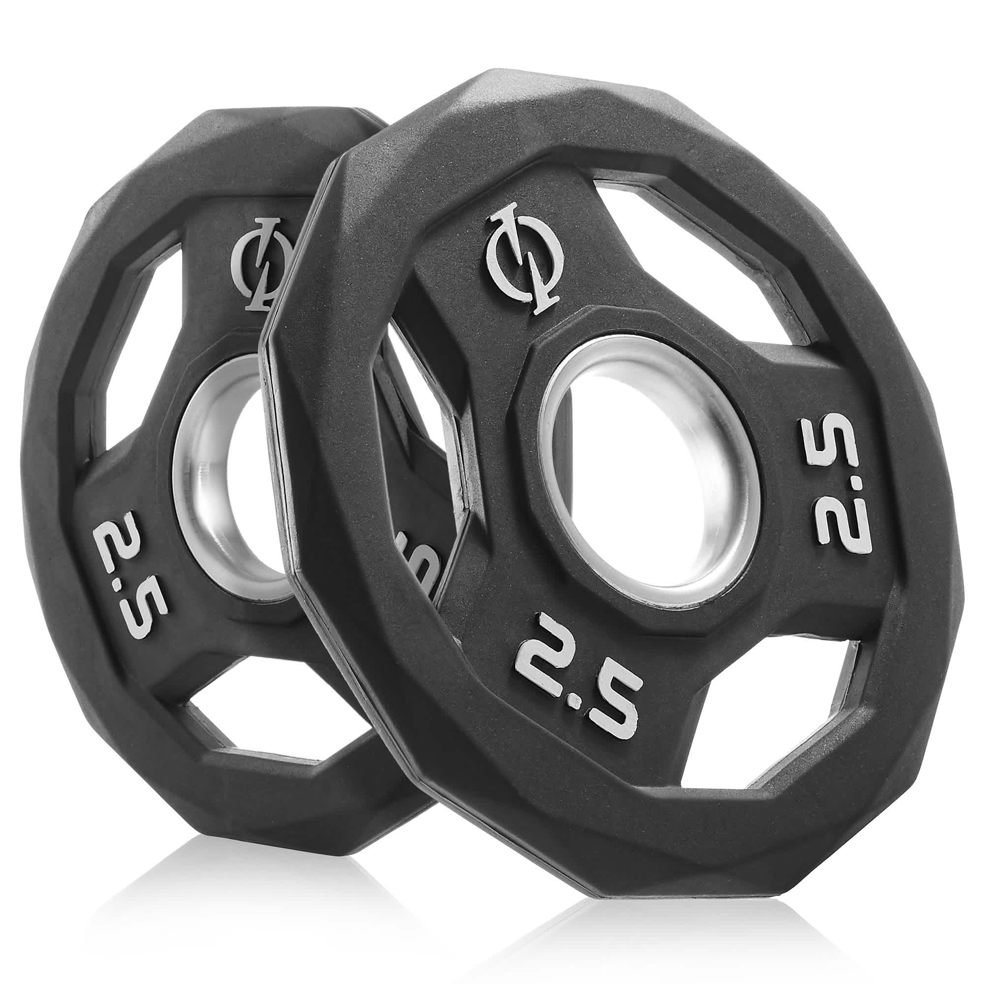 Philosophy Gym Set of 2 Rubber Coated 2-in Olympic Grip Weight Plates ...
