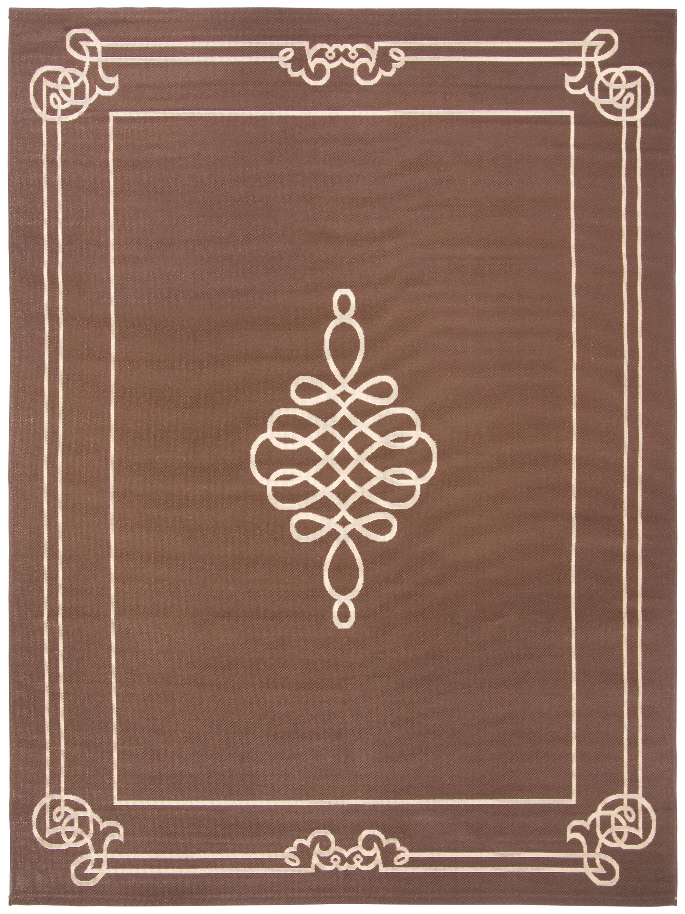 Safavieh Courtyard 6788-204 Chocolate Cream 8 X 11 Rectangular Area Rug ...