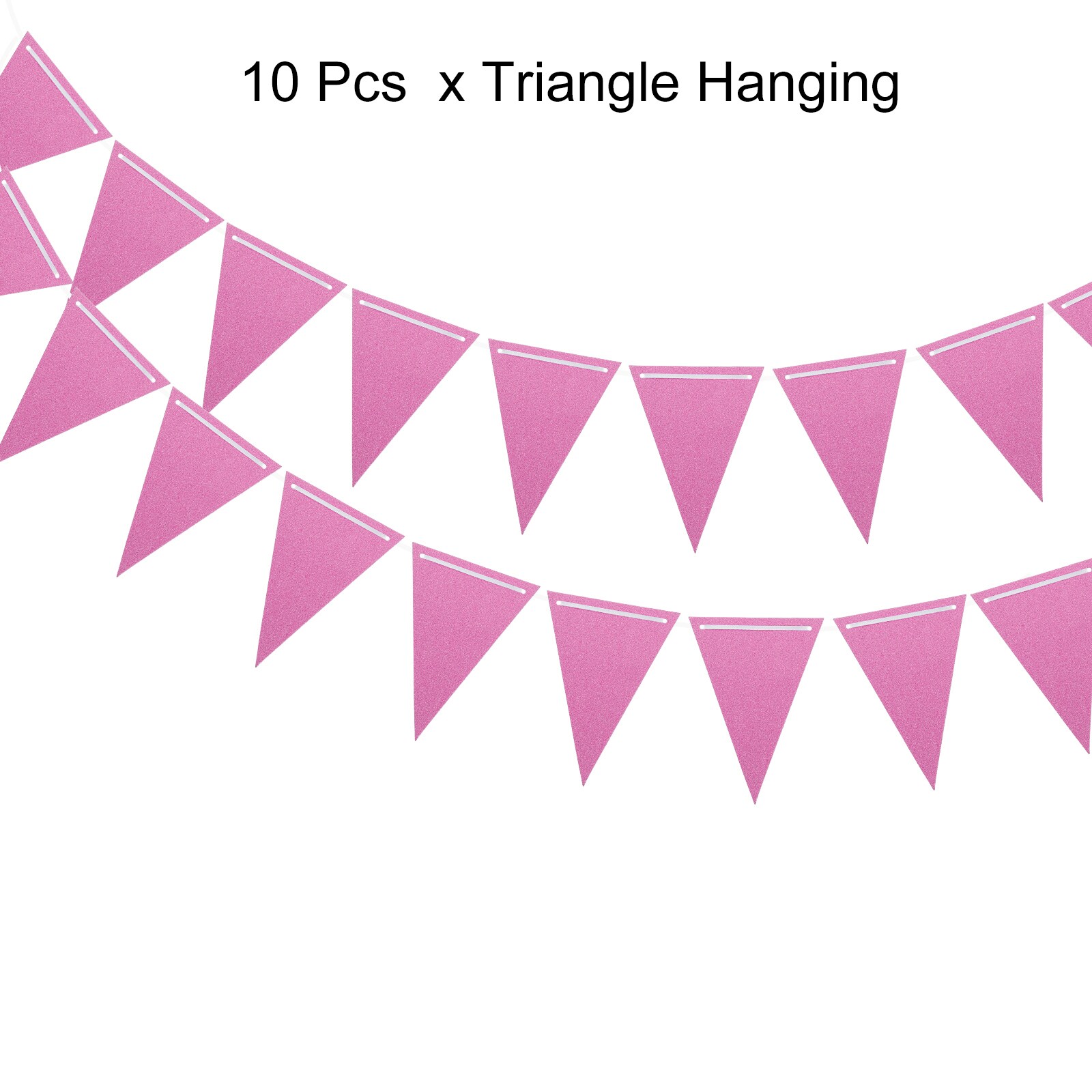Unique Bargains 10 pcs 10 Feet Dark Purple Pennant Banner Flags String ...