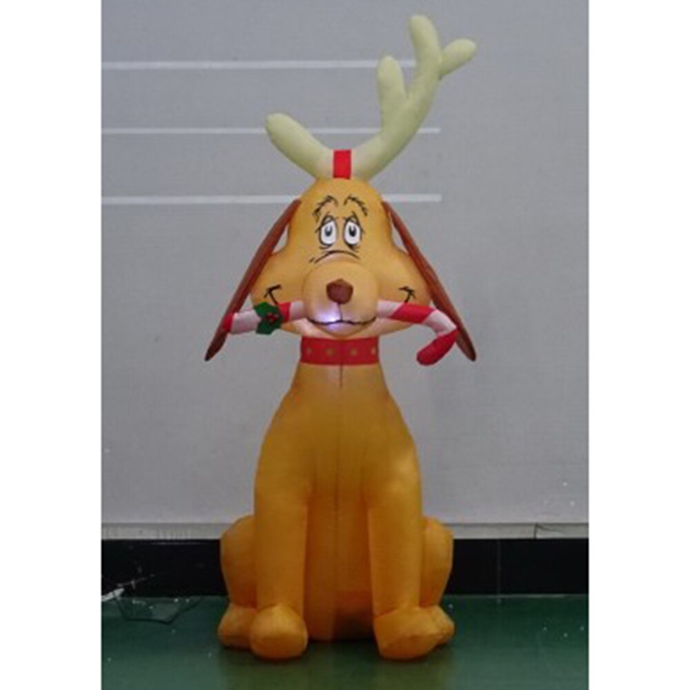 Grinch 4-ft LED Dr Seuss Max with Candy Cane Christmas Inflatable in ...