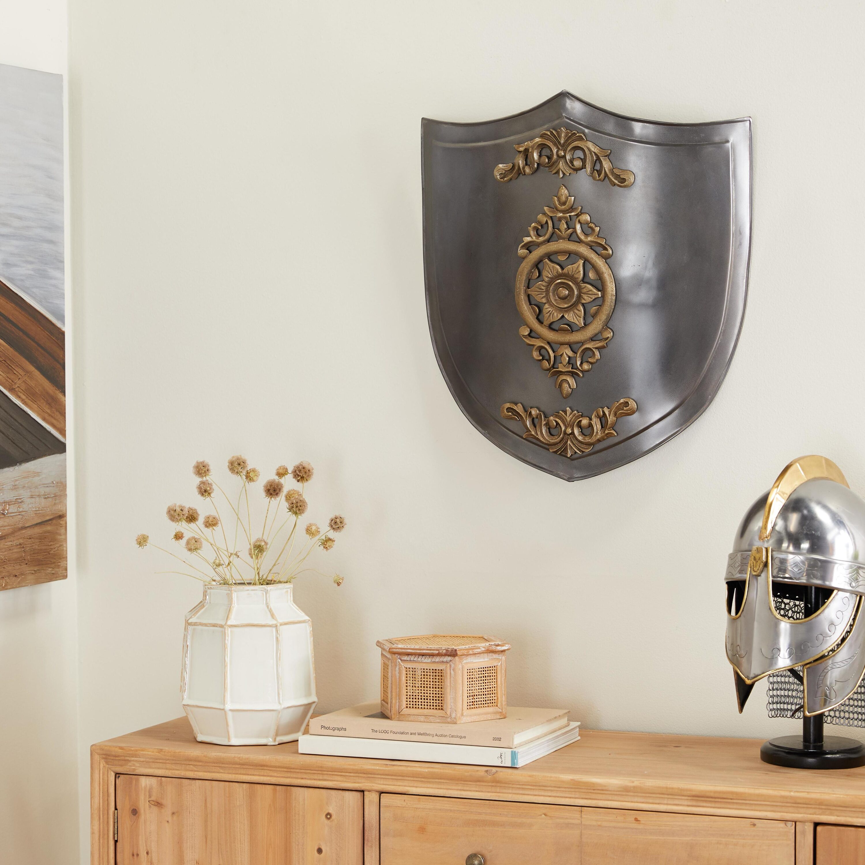 Grayson Lane 21-Inches W x 23-Inches H Metal Shield Armor Country Wall ...
