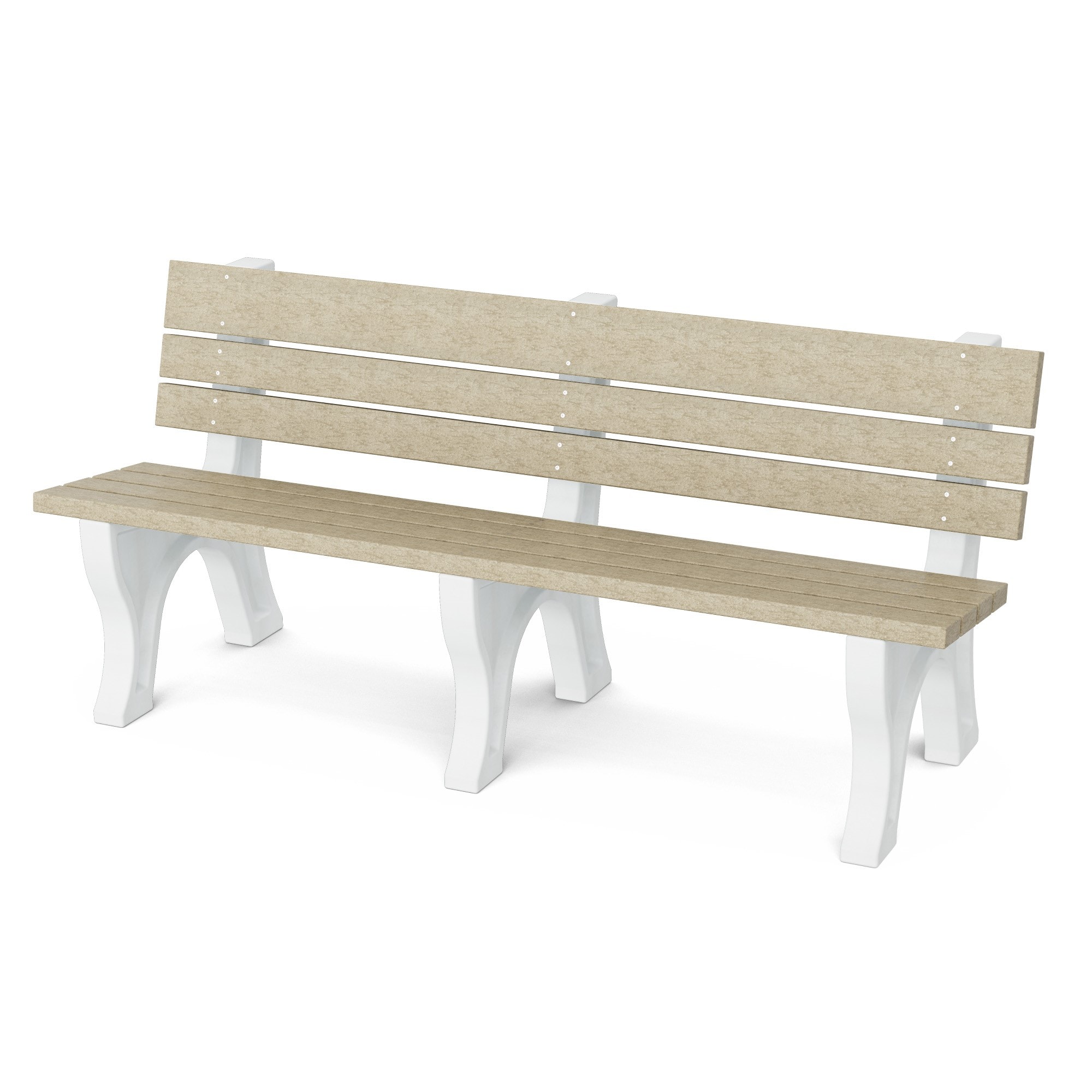 Wildridge 72-in L Heritage Recycled plastic Park Bench in the Park ...