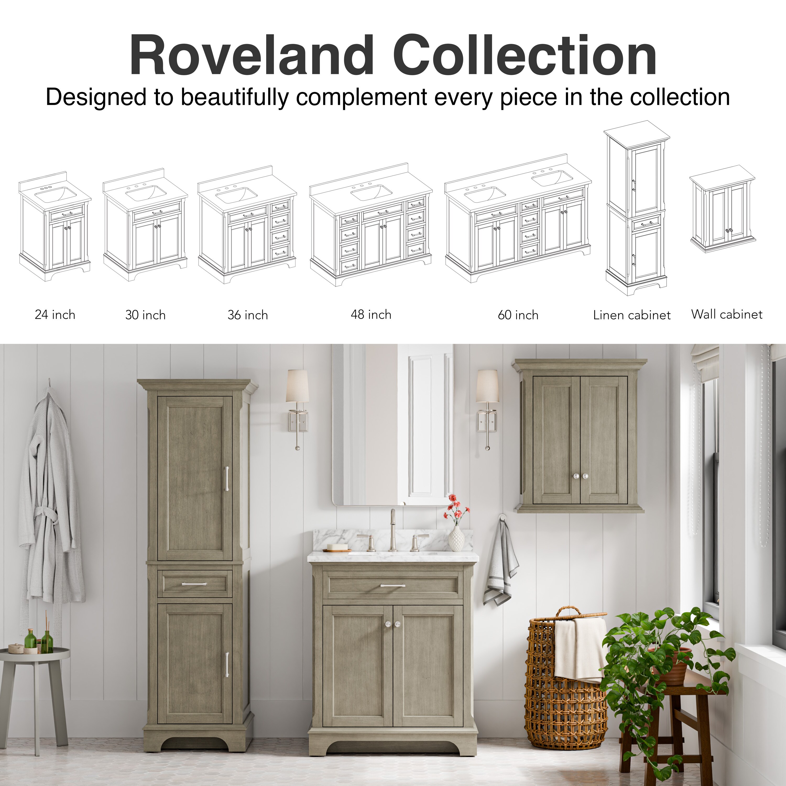 allen + roth Roveland 20-in x 66-in x 18-in Smokewood Freestanding Soft ...