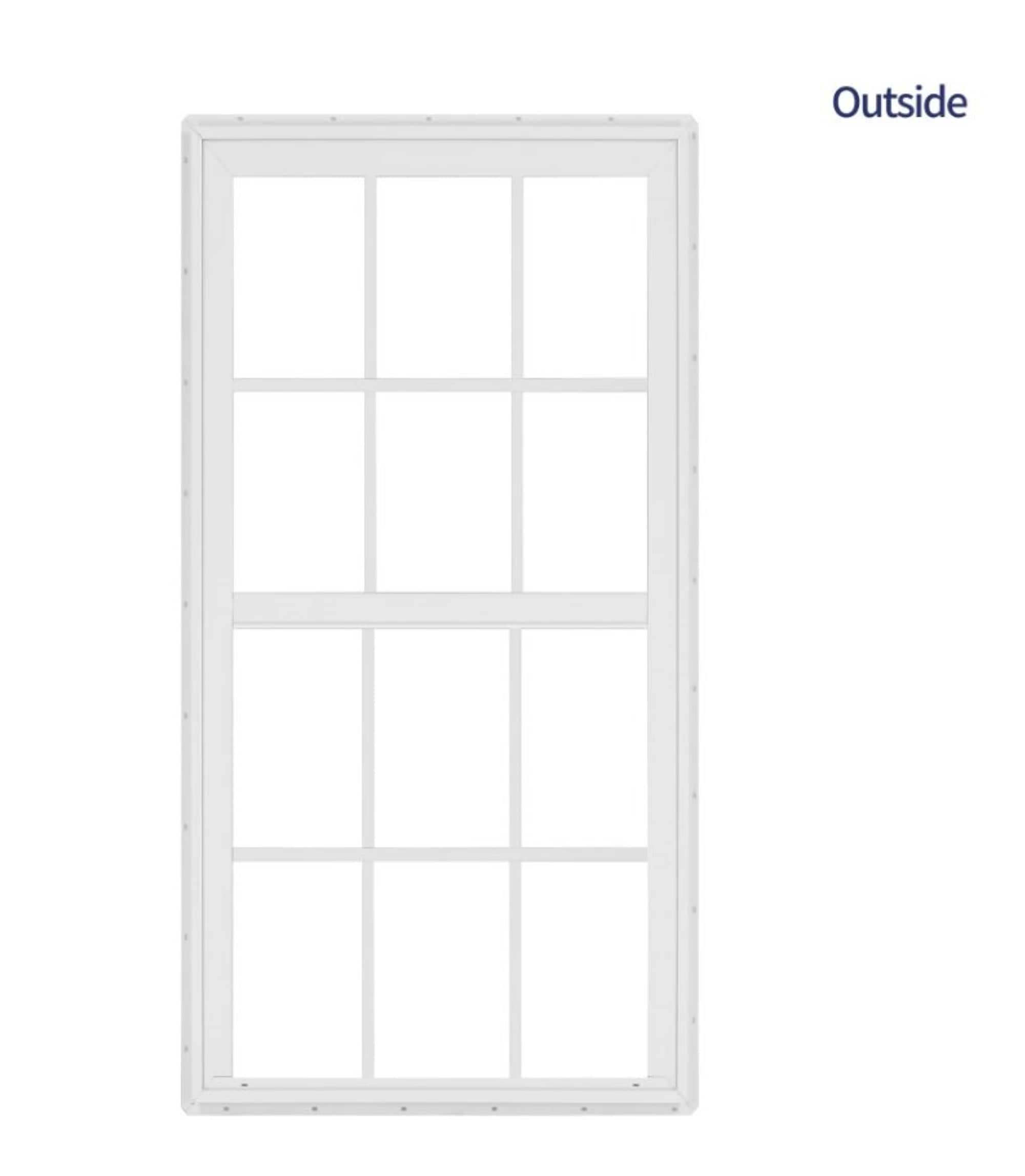 RELIABILT Series 28100 27-1/2-in x 53-1/2-in White Exterior White ...