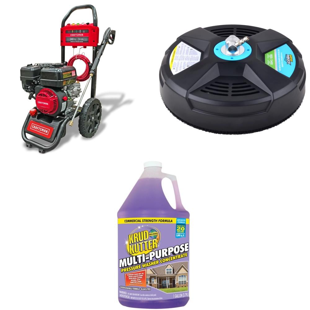 Shop CRAFTSMAN CRAFTSMAN 3400 PSI 2.4 GPM Gas Pressure Washer with 14 ...