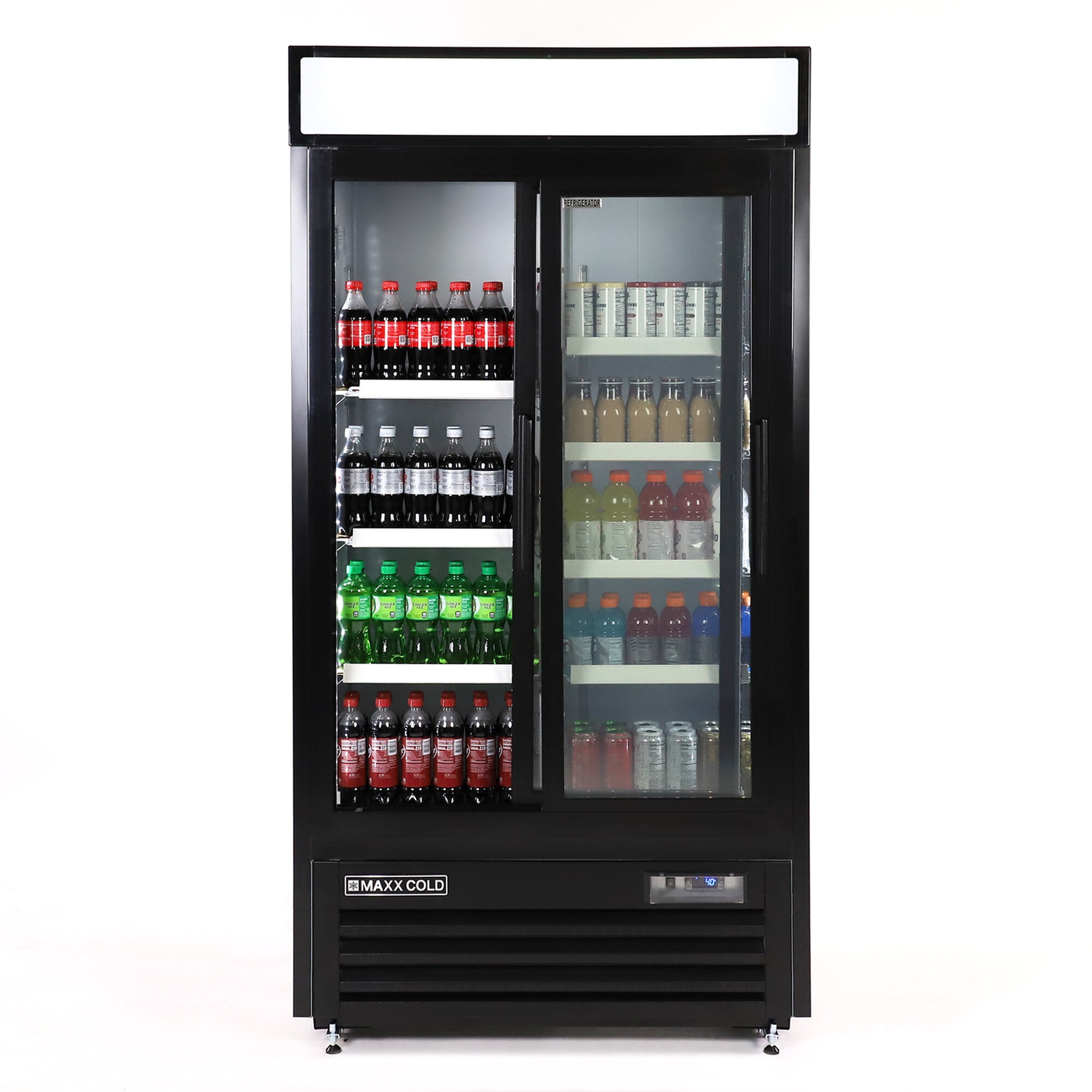 Maxx Cold 36-cu ft Commercial Refrigerators 2 Glass -Door Merchandiser ...