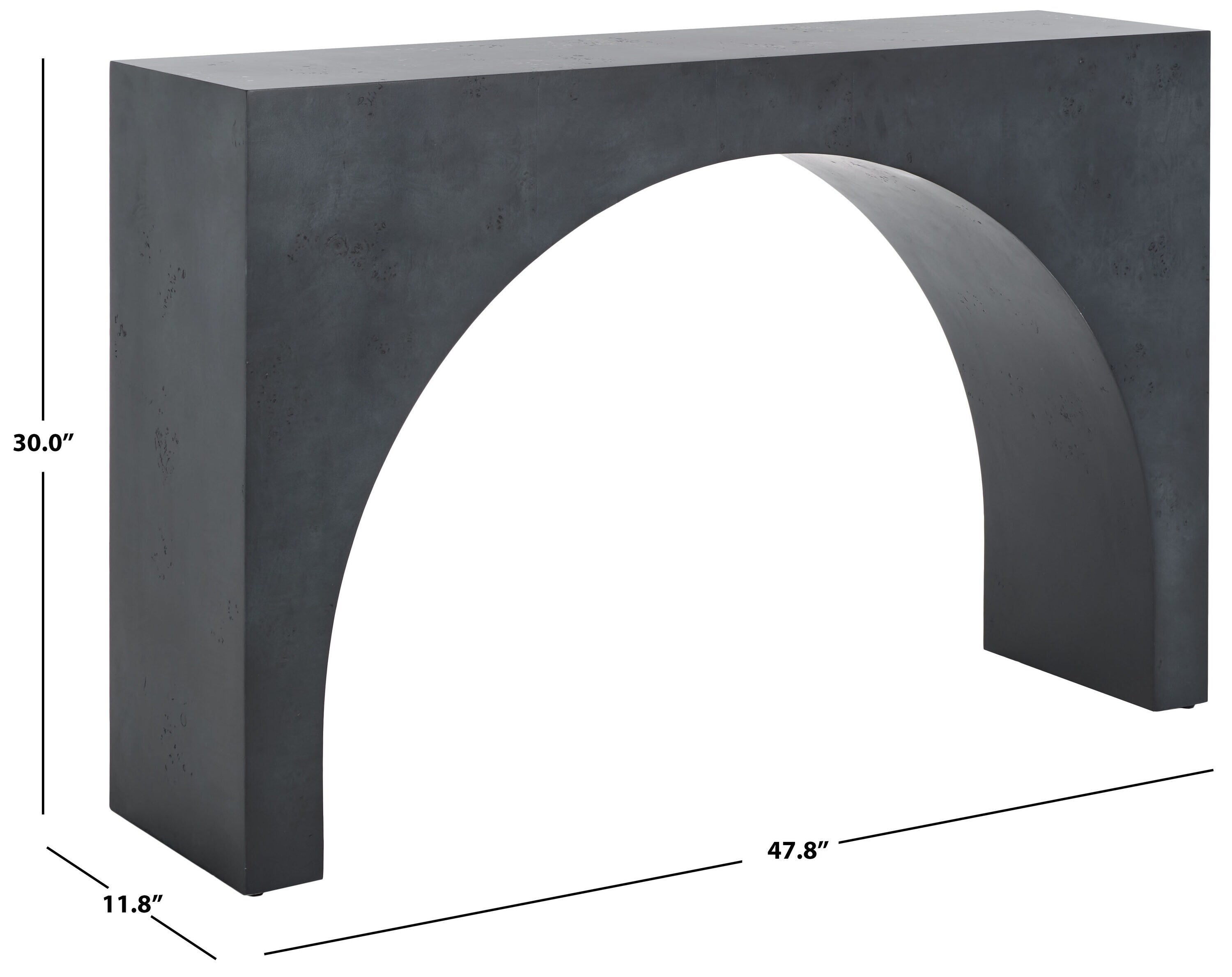 Safavieh Katelynn Modern Style Burled Mappa Console Table/Gray in the ...